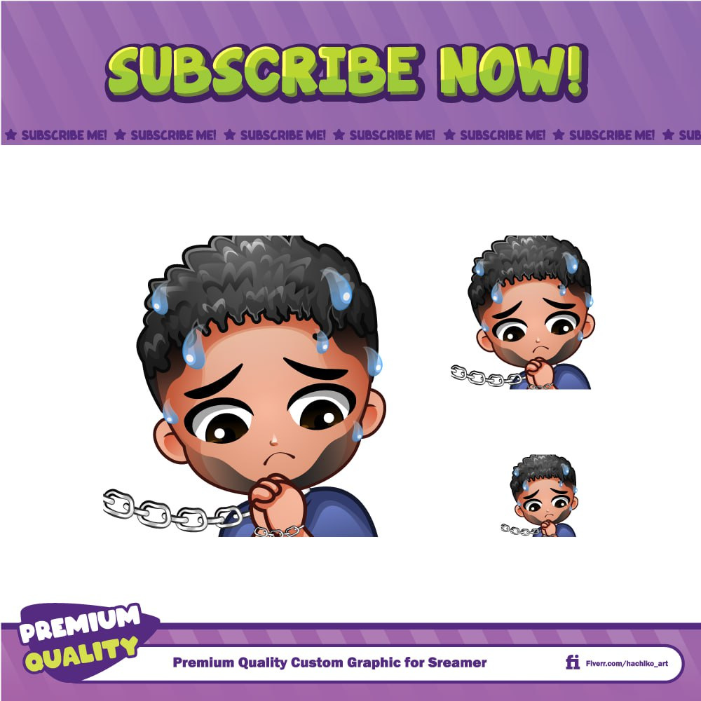 Custom Chibi Boy Emotes for Twitch, Discord By Hachiko Art by hachi ...