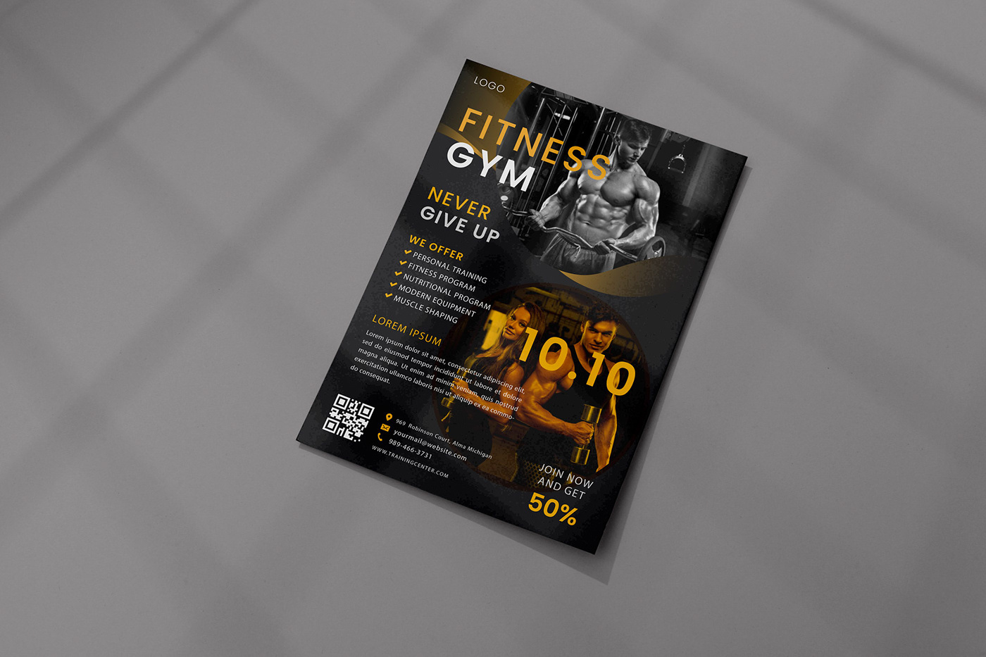 Fitness Flyer Design | Flyer Template by The Design Studio on Dribbble