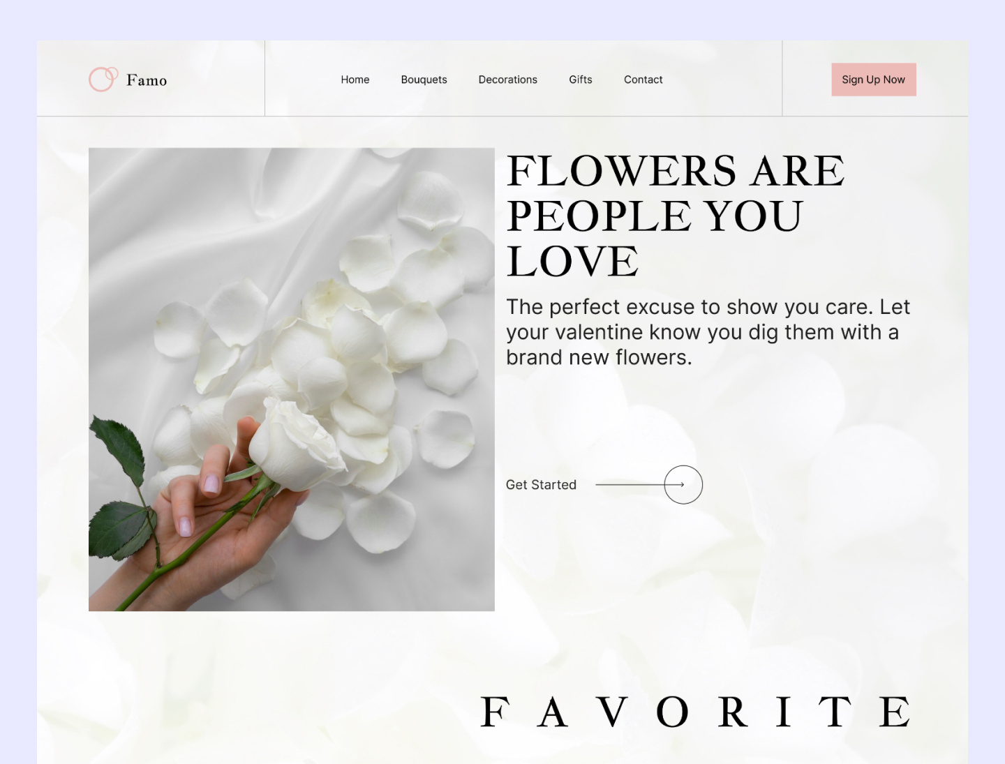Flowers website landing page by Mahmudul Hasan 🎨🔥 on Dribbble