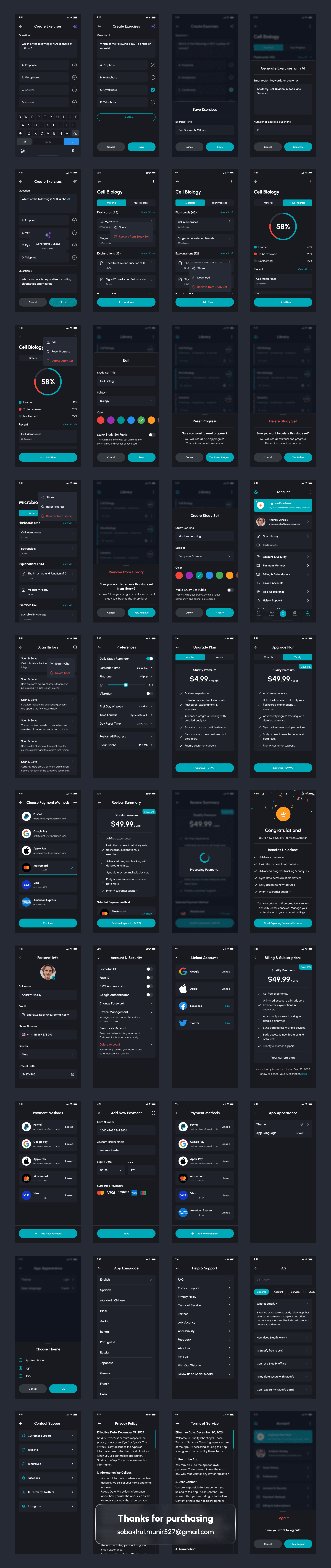Studify - AI Study Helper App UI Kit by Sobakhul Munir Siroj on Dribbble