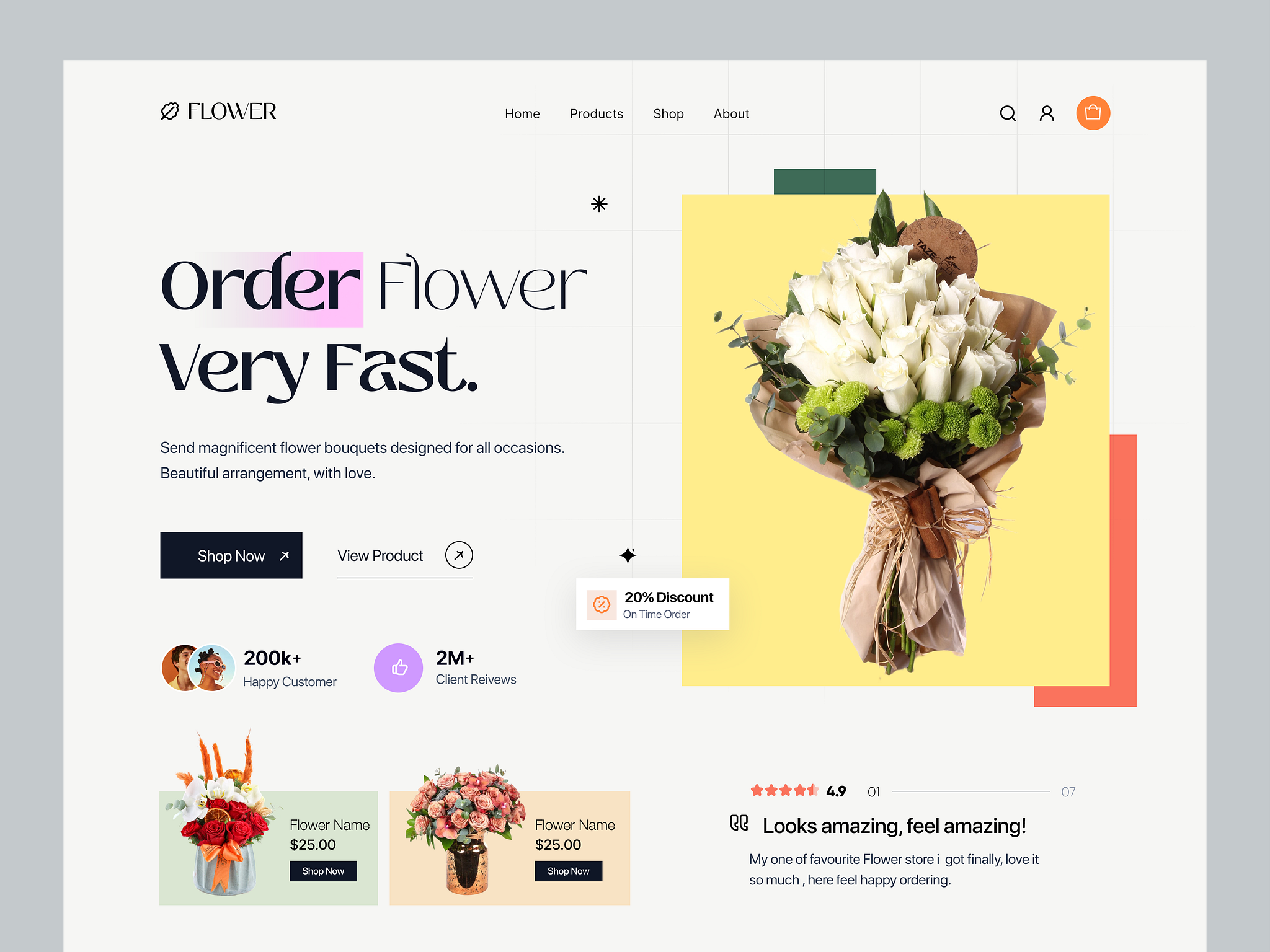 Flower Shop Website Design by Tajrin Nahar on Dribbble