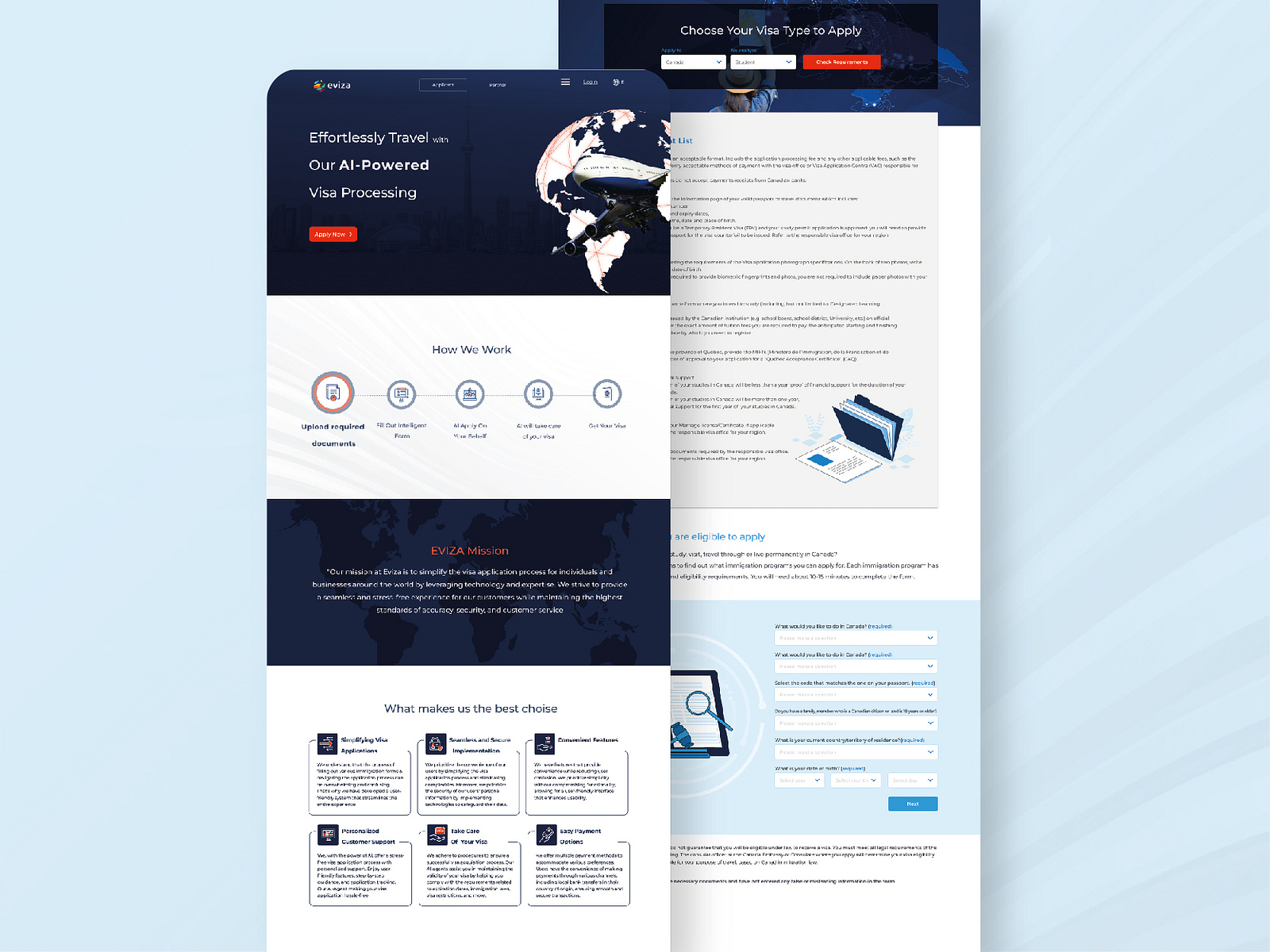 Online Canada Visa Application Website Design by Elham Motallebi on ...