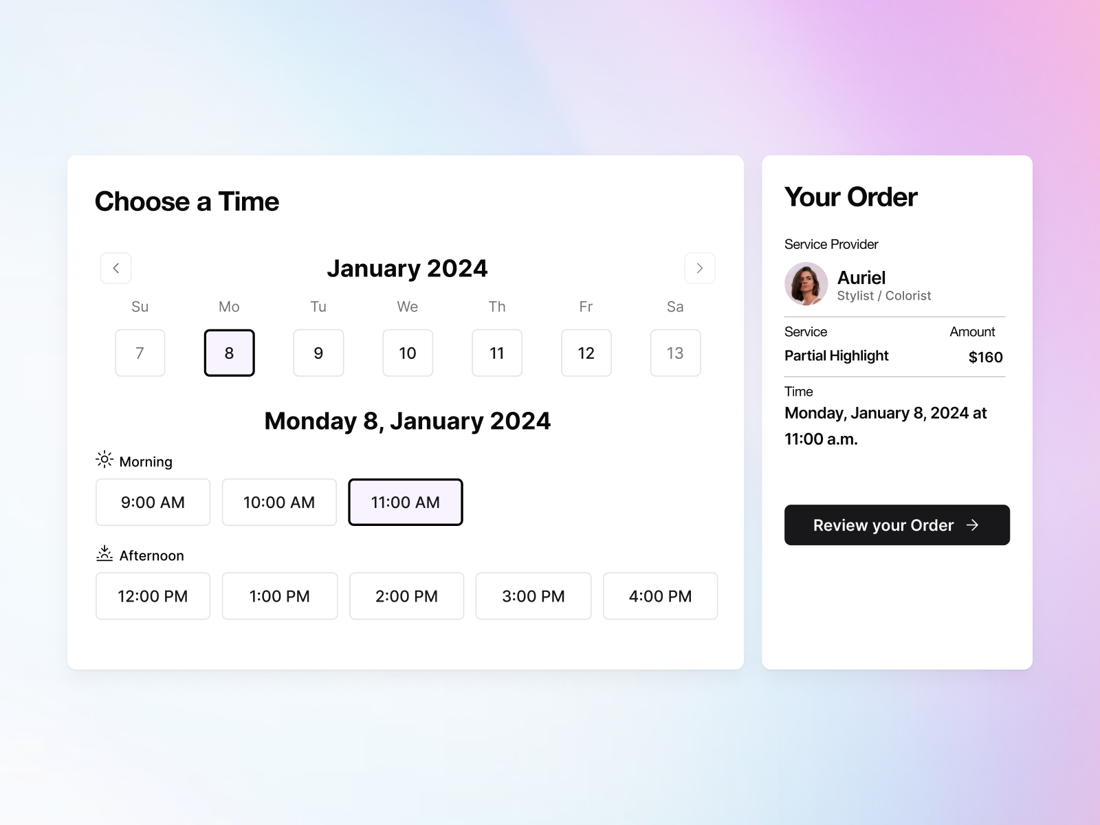 Concept proposal for a reservation system for beauty salons by Fernando ...