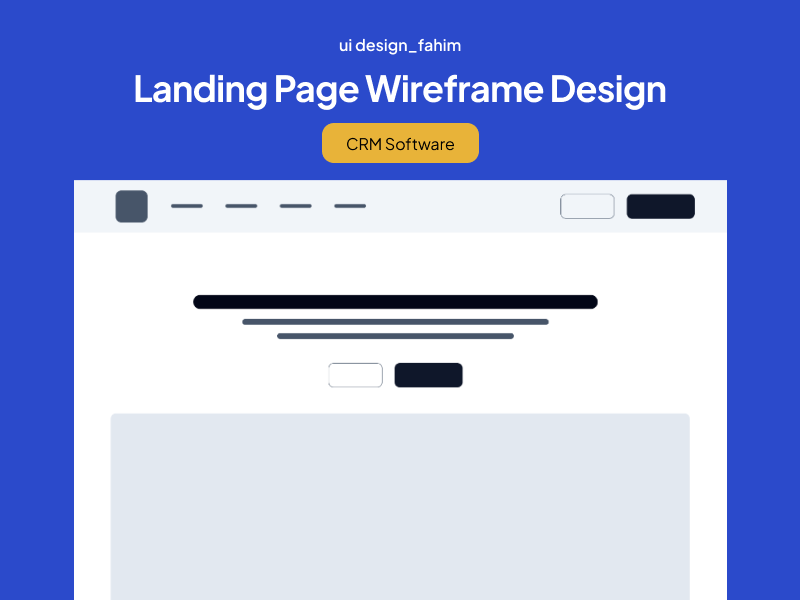 Crm Software Landing Page Wireframe Design By Abdullah Al Fahim On Dribbble