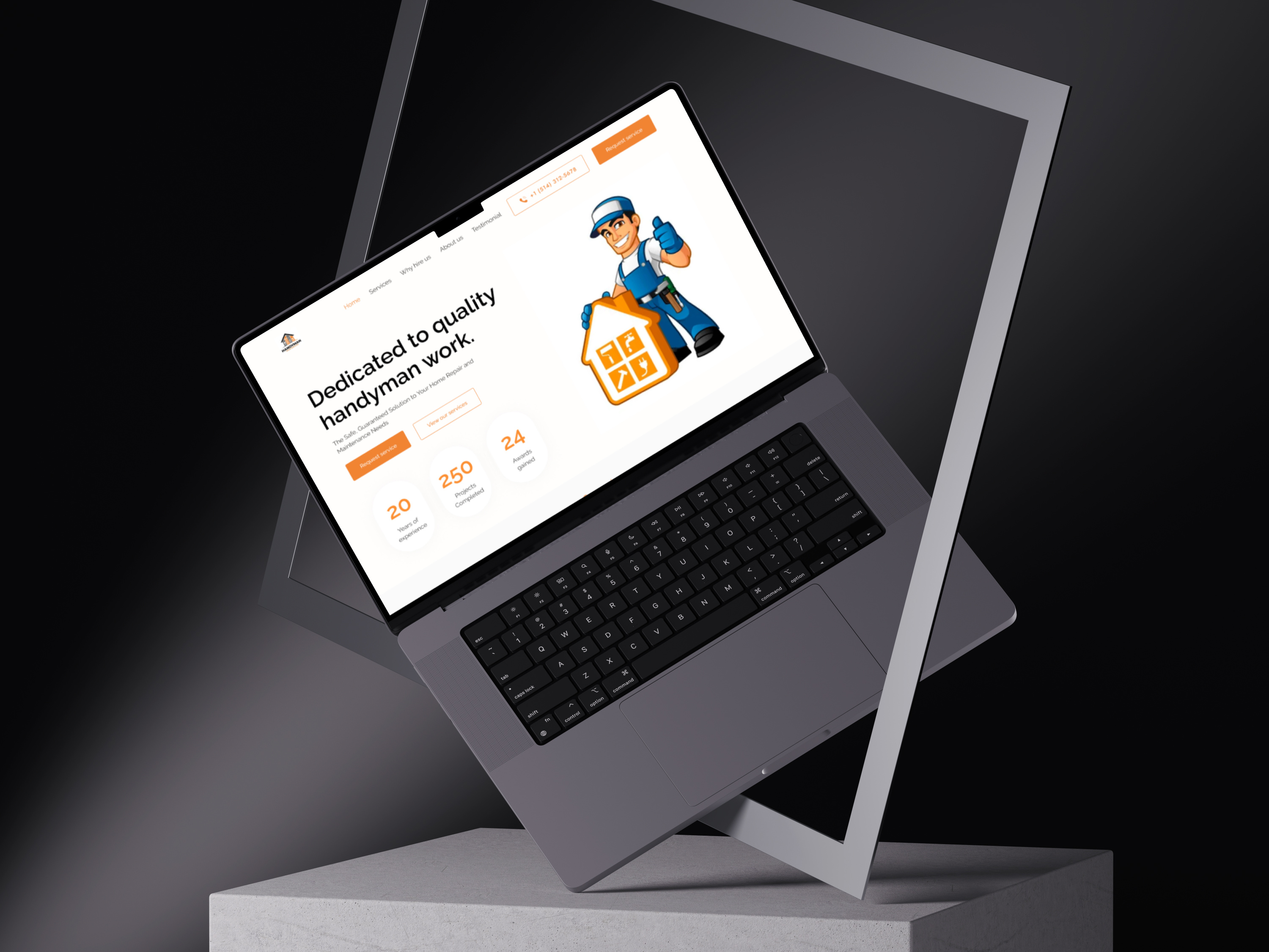 Handyman Website Landing Page UI Animation by ilias miah on Dribbble