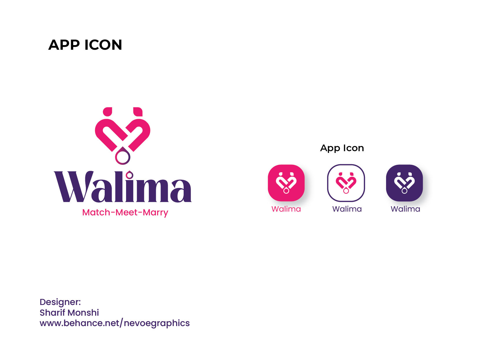 Walima Matrimonial Logo by Sharif Al Hasan Monshi on Dribbble