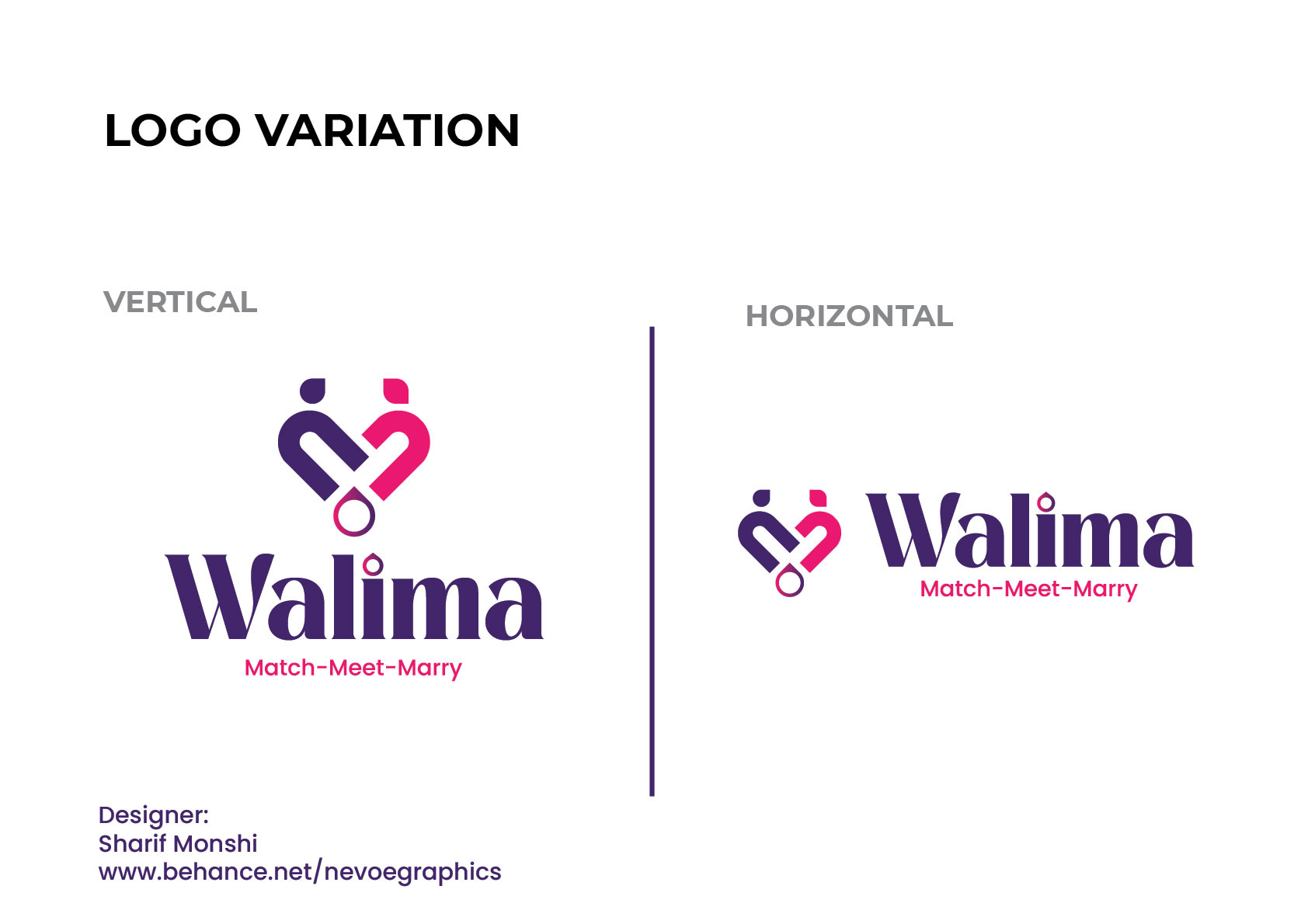 Walima Matrimonial Logo by Sharif Al Hasan Monshi on Dribbble