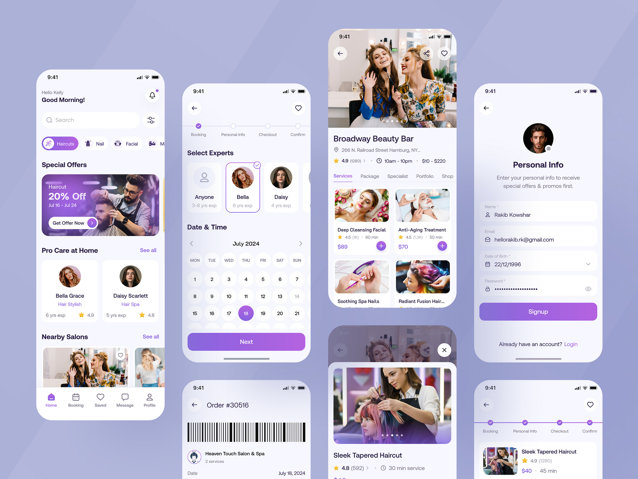 BlissBo Beauty & Wellness App by Rakib Kowshar for Orizon: UI/UX Design ...