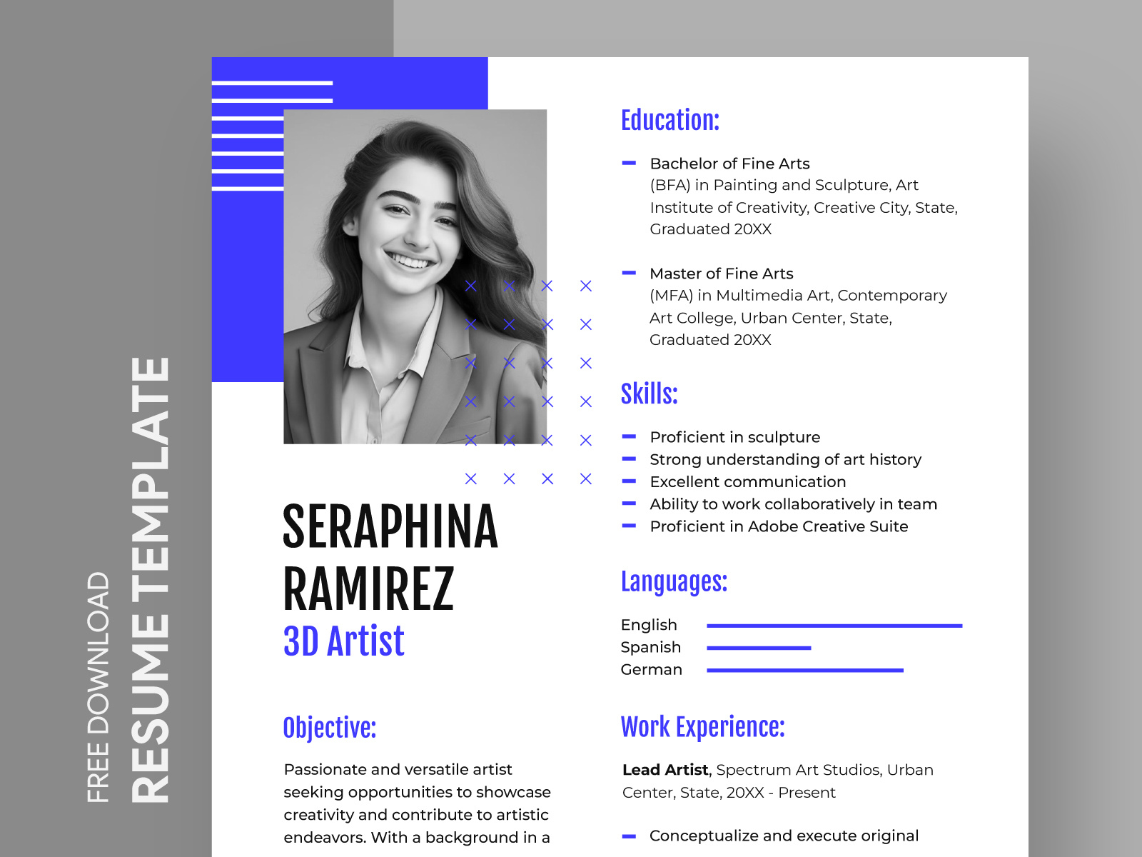 Simple Geometric Resume by Gdoc on Dribbble