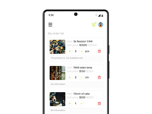 My order list by Harry Udechukwu on Dribbble