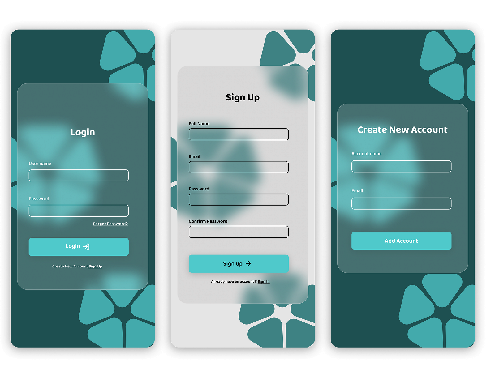 login Signup Auth Screens App UI by Rimsha Arshad on Dribbble