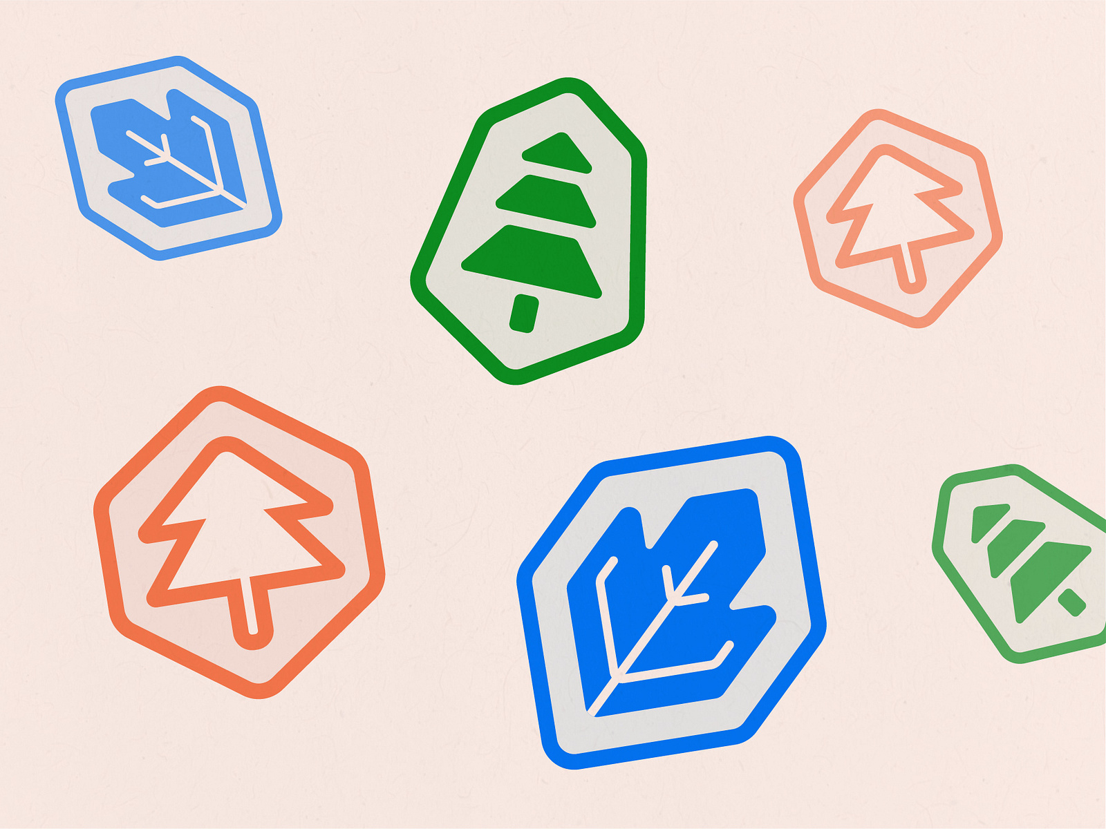 Tree badges 1 by George McGeachie on Dribbble