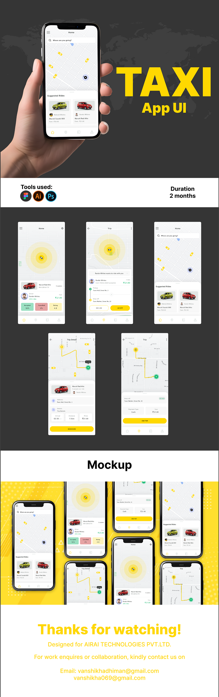 Taxi App Ui Designing by Vanshikha on Dribbble