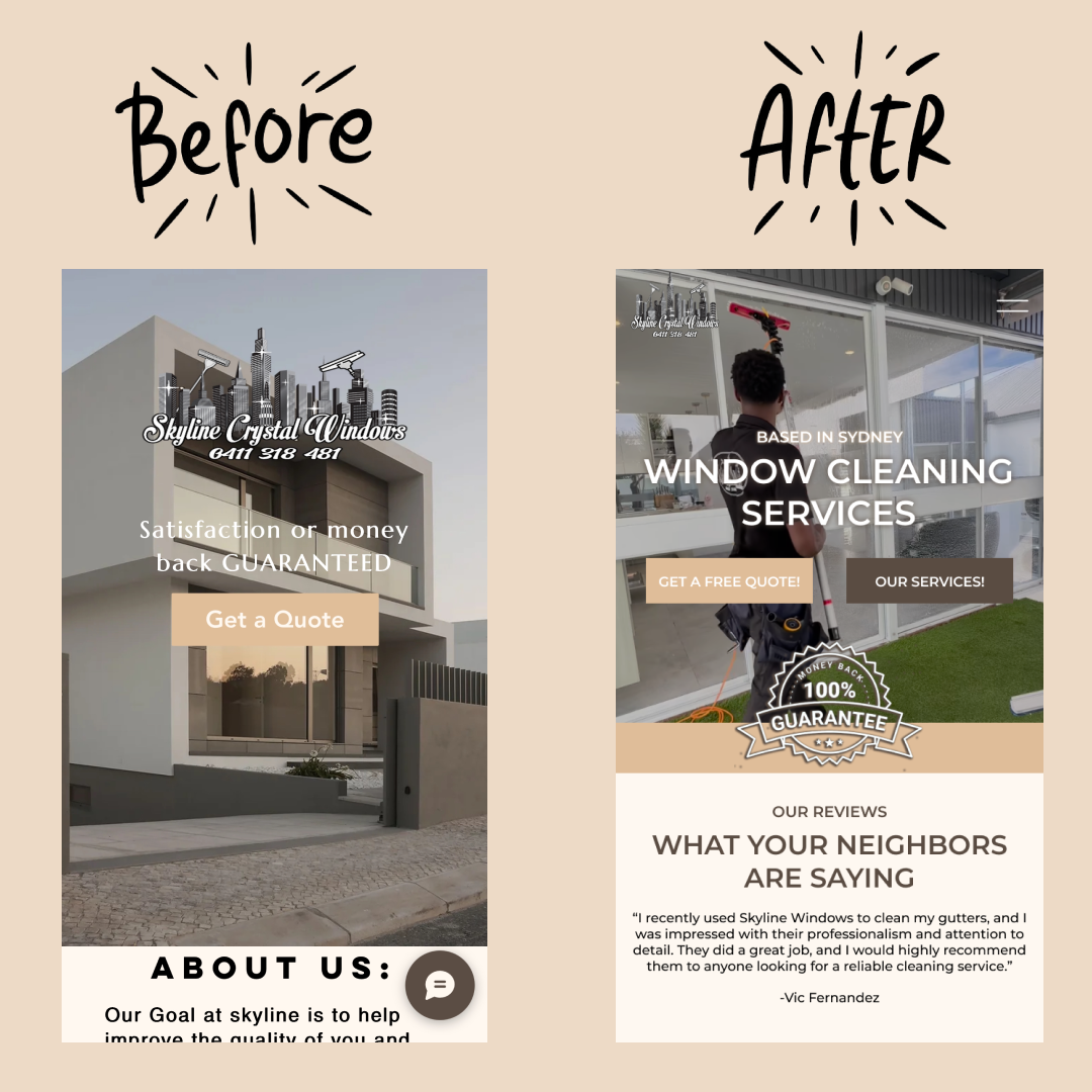 Skyline Crystal Window's Before & After by Lucrative Dreams on Dribbble
