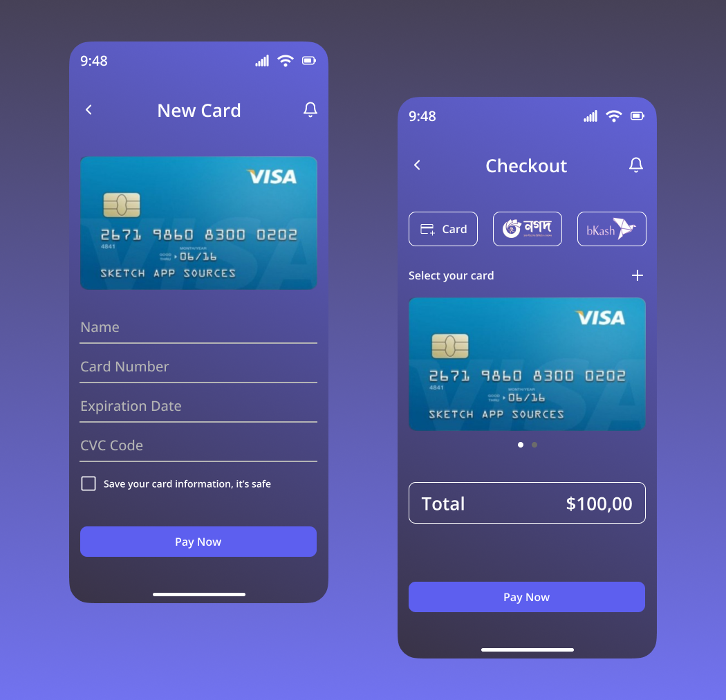 Credit Card Checkout by Sami Mahmud on Dribbble