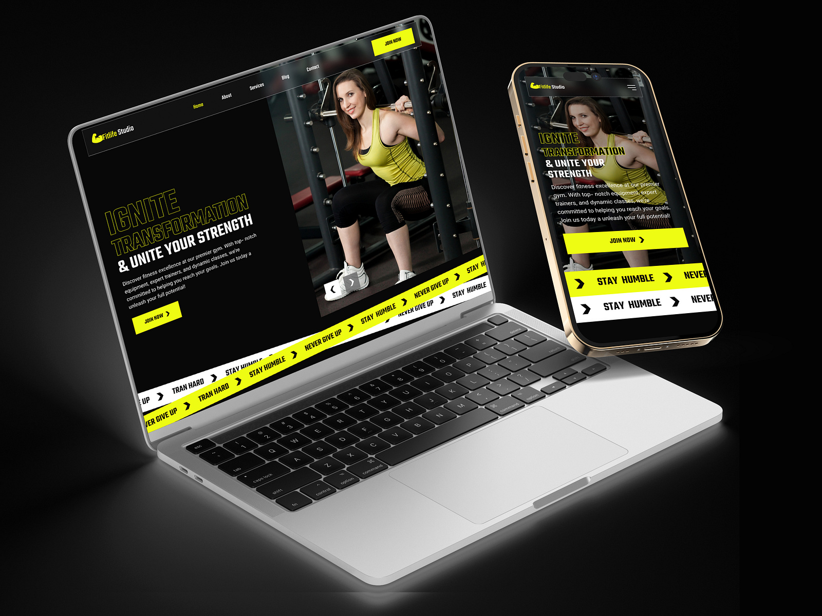 Fitlife Studio Landing page by Mostafa Rahman on Dribbble