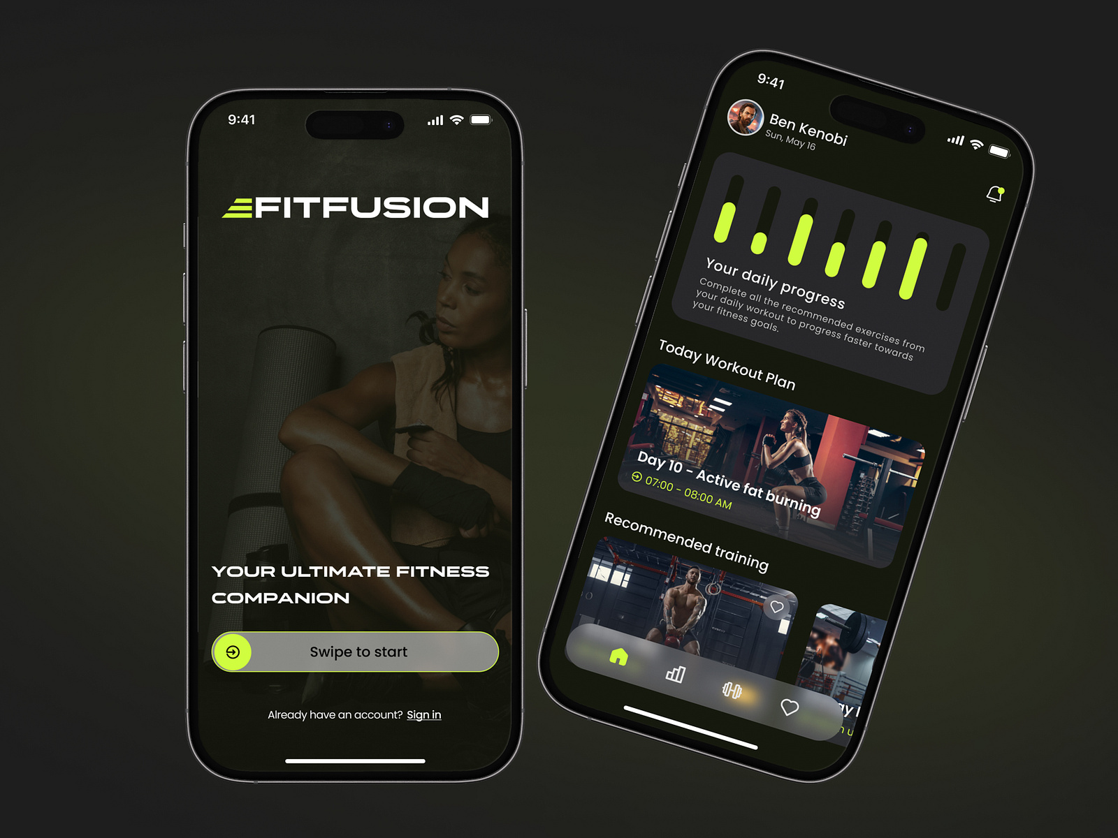 FitFusion | Fitness Mobile App by Yuliia Lakhno for ProArea Digital Agency on Dribbble
