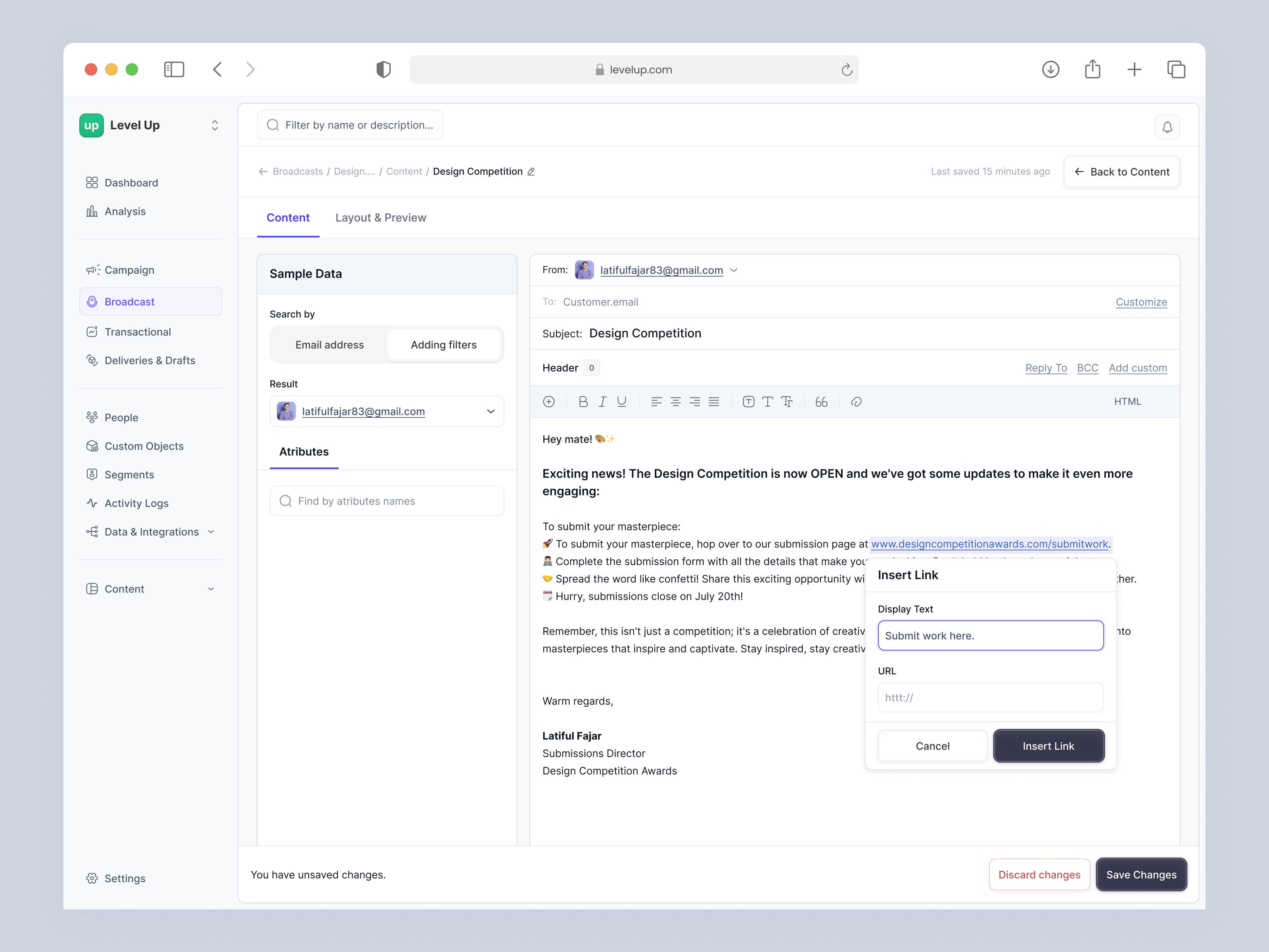 Edit Broadcast - Dashboard by Latiful Fajar on Dribbble