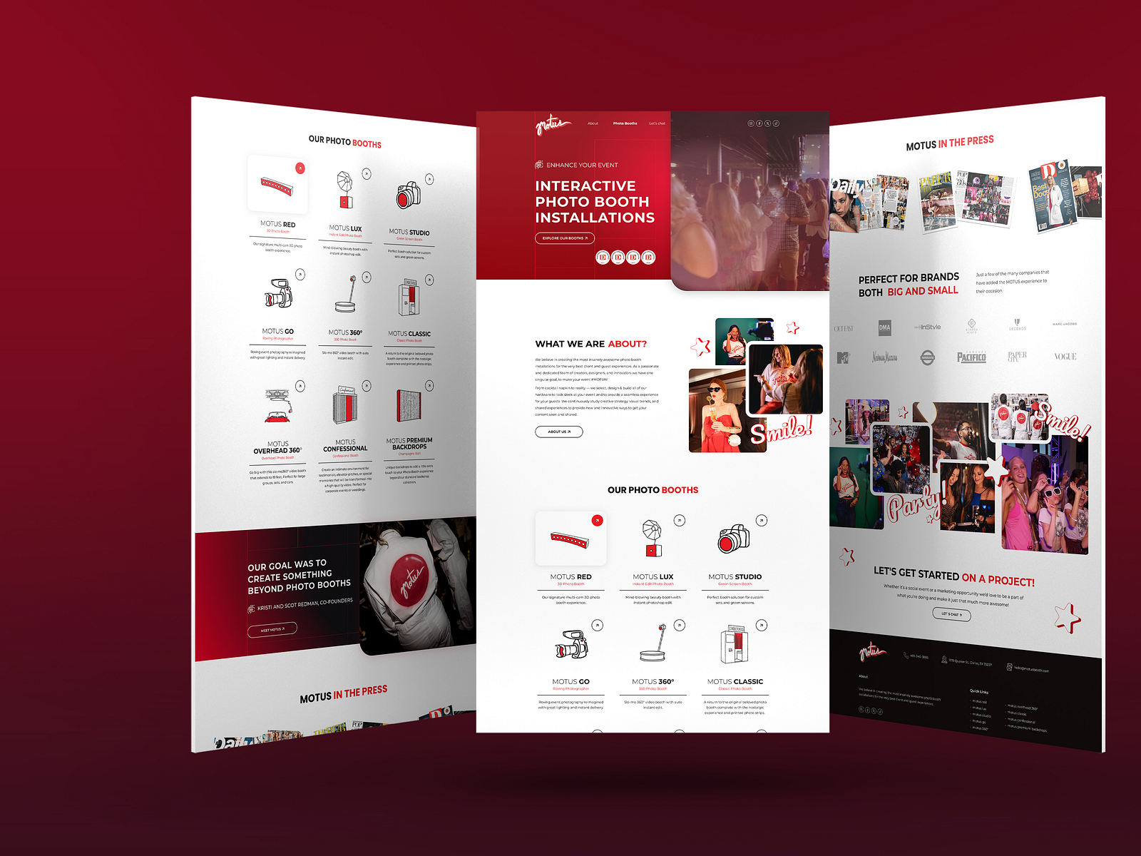 Interactive Photo Booth Website Design and Development by Anderson ...