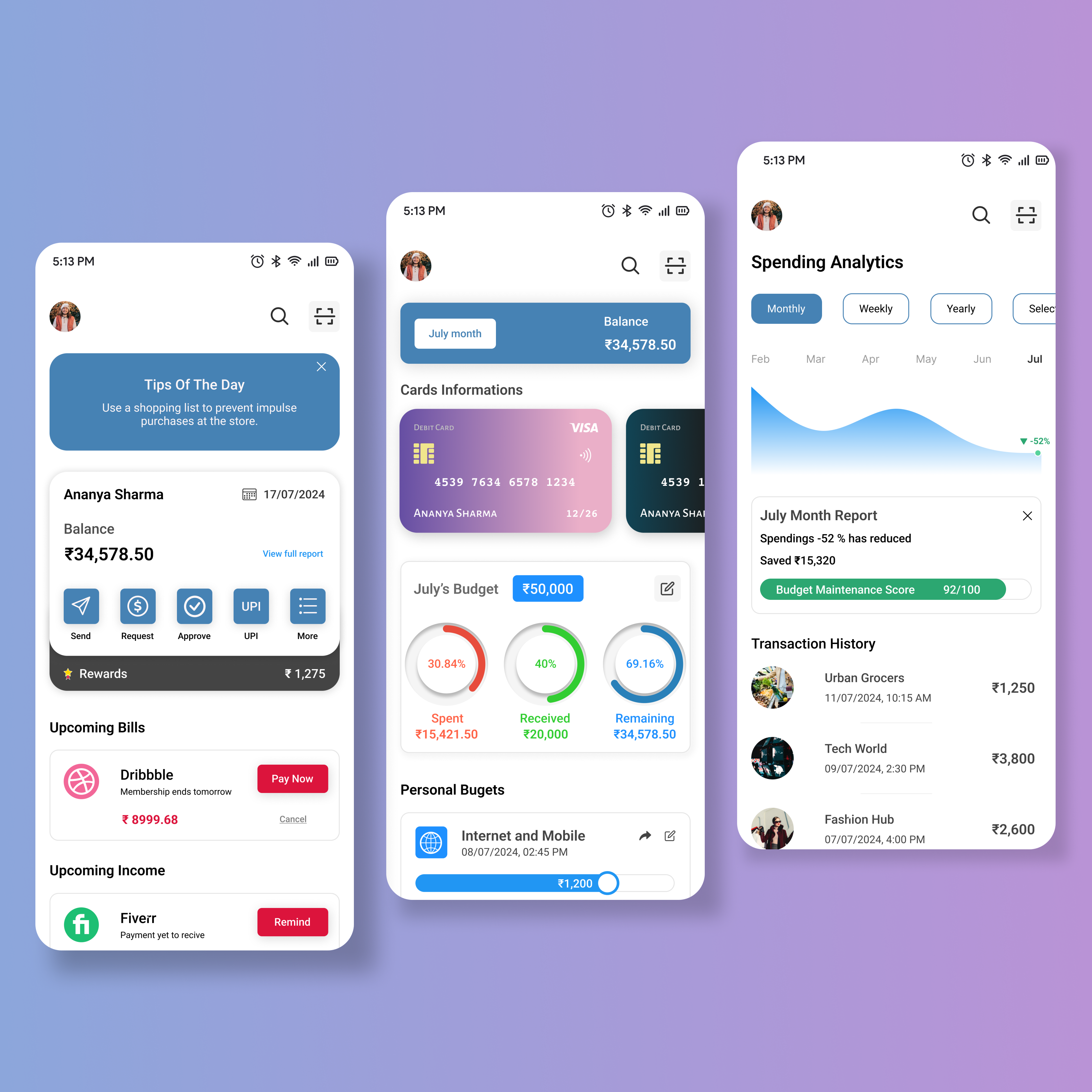 Budget App UI Desing designs, themes, templates and downloadable ...