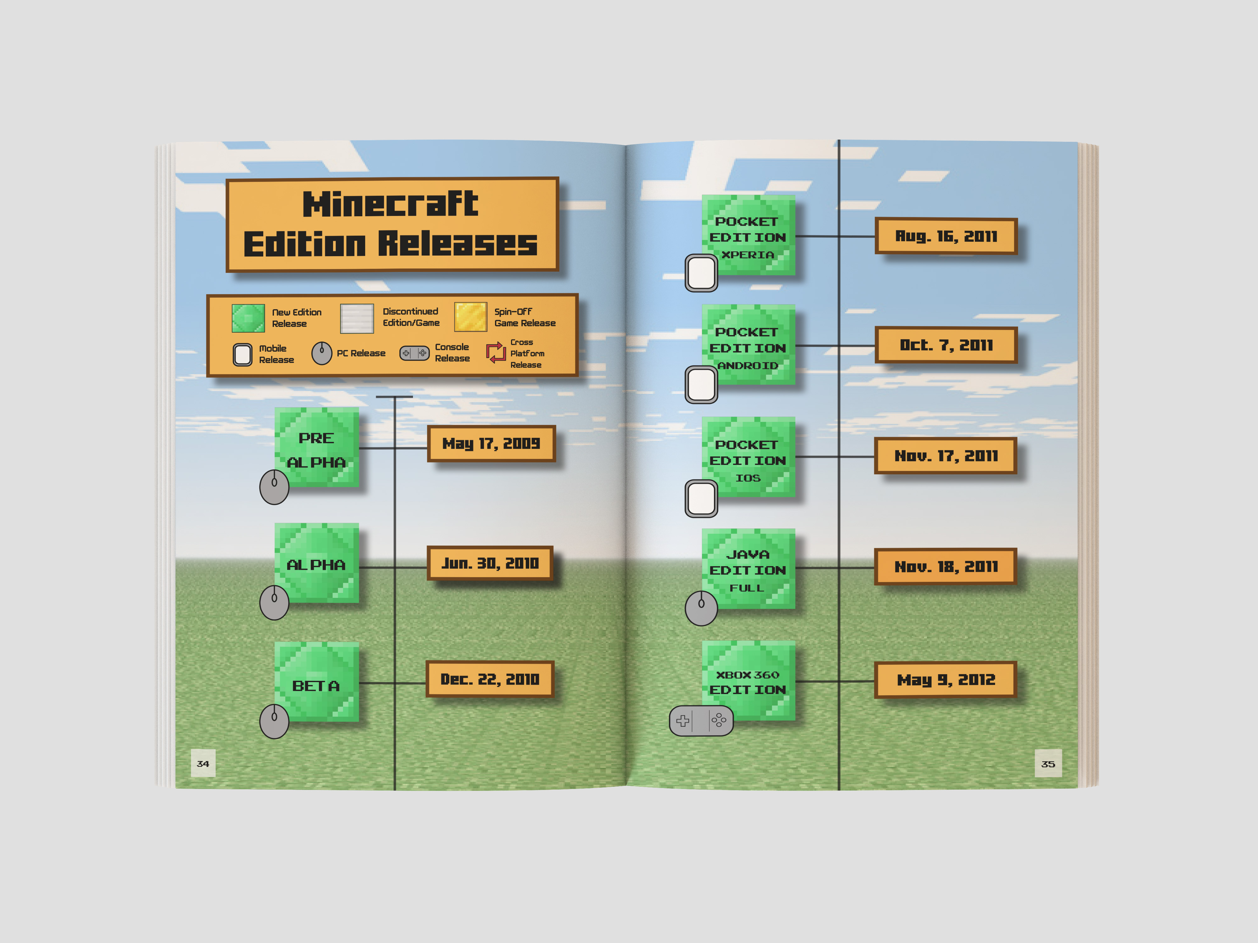 The Evolution of Minecraft: Infographic Book by Ocean Fernandez on Dribbble