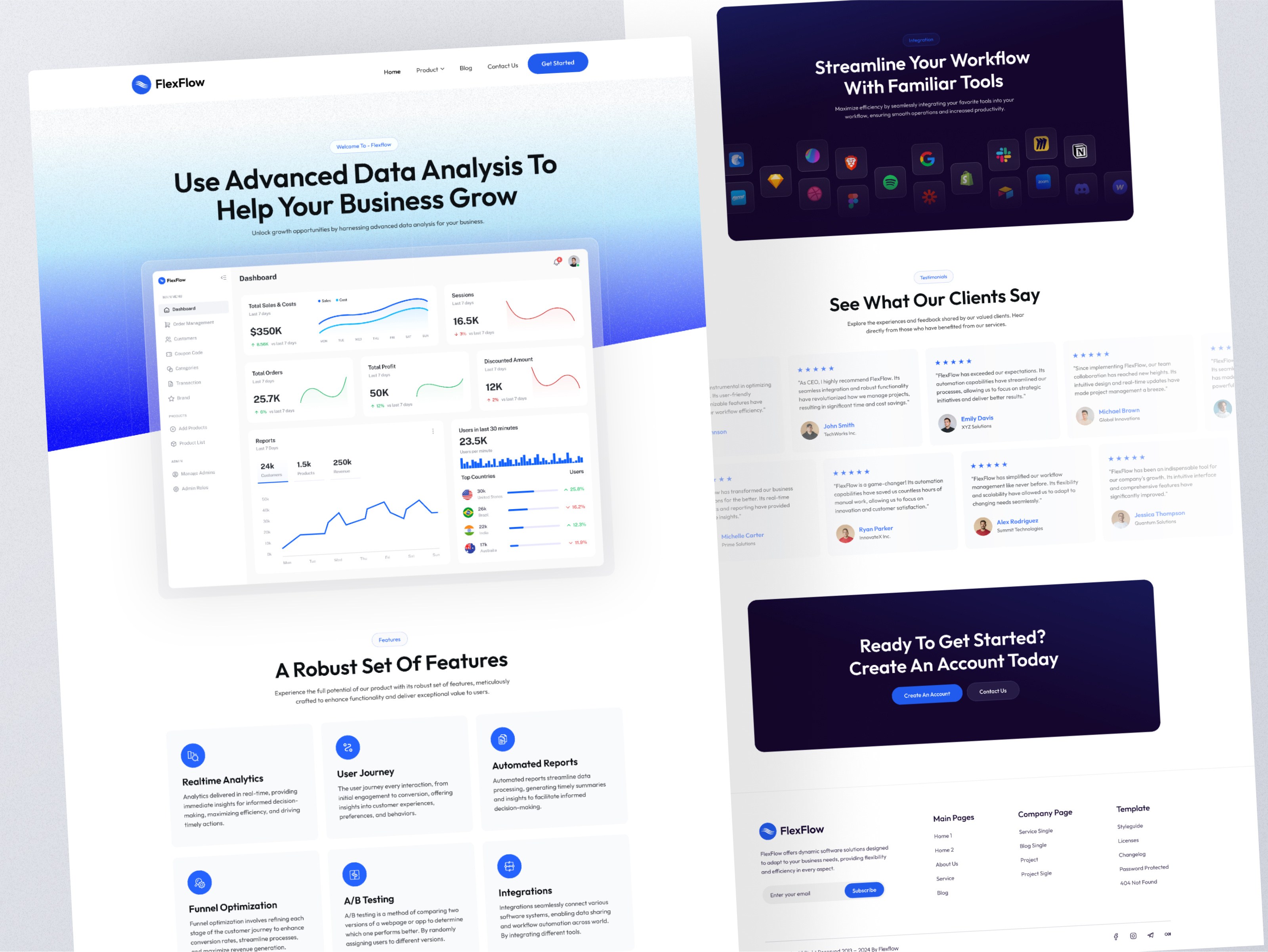 Flexflow - Landing Page Design by Shariful Islam on Dribbble