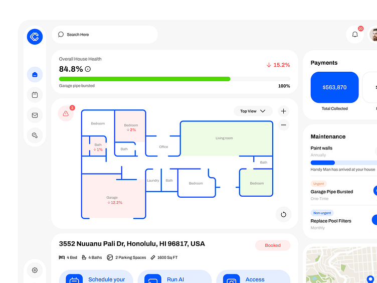 House Management System - Web app by Melissa Orencel for OneSeven Tech ...