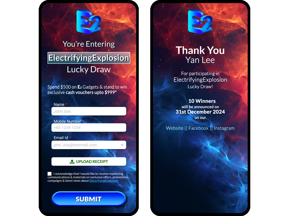 Retail Lucky Draw form by Vouchermatic on Dribbble