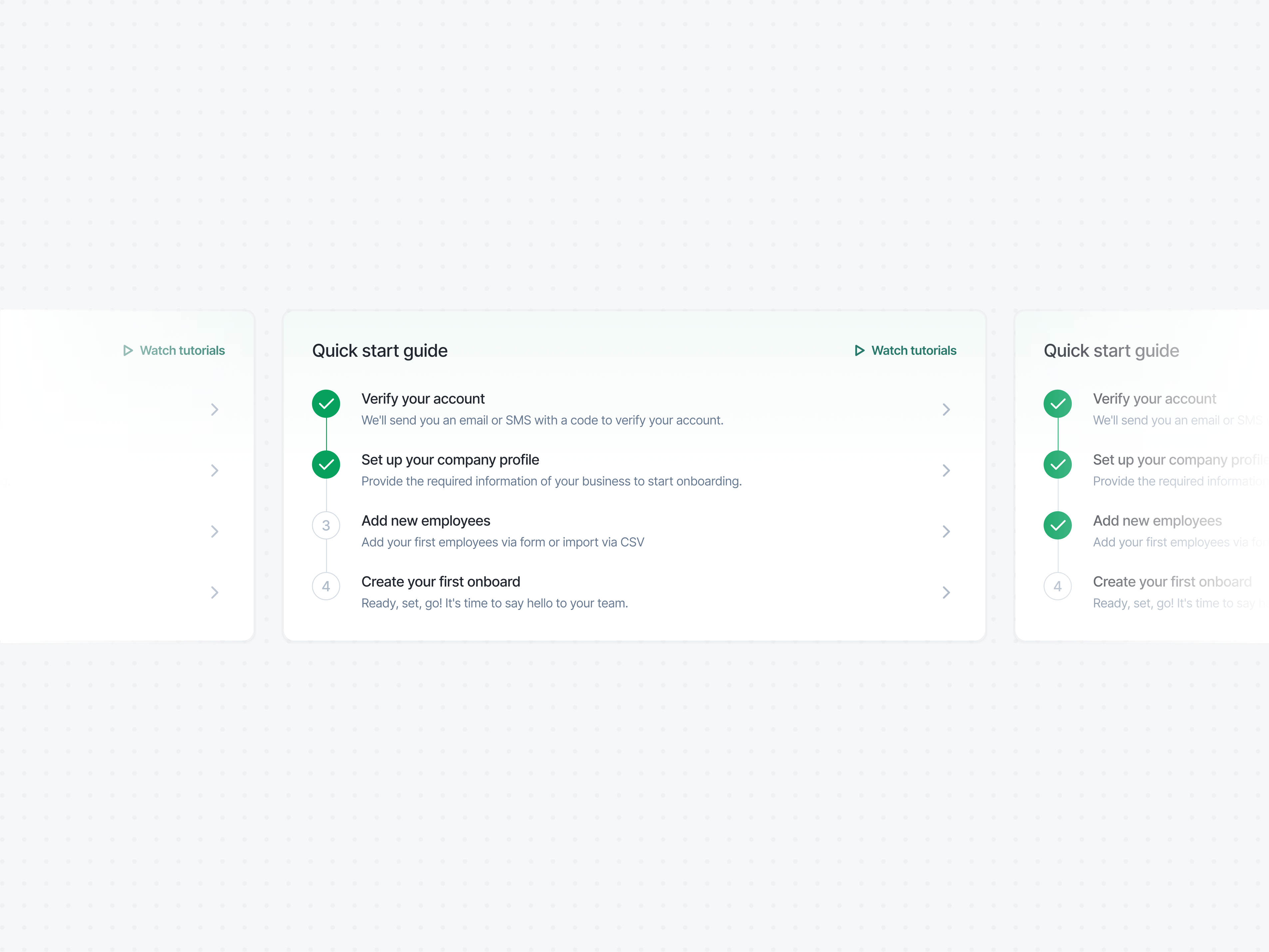 Quick start - Onboarding HR Dashboard by Felipe Fernandes on Dribbble