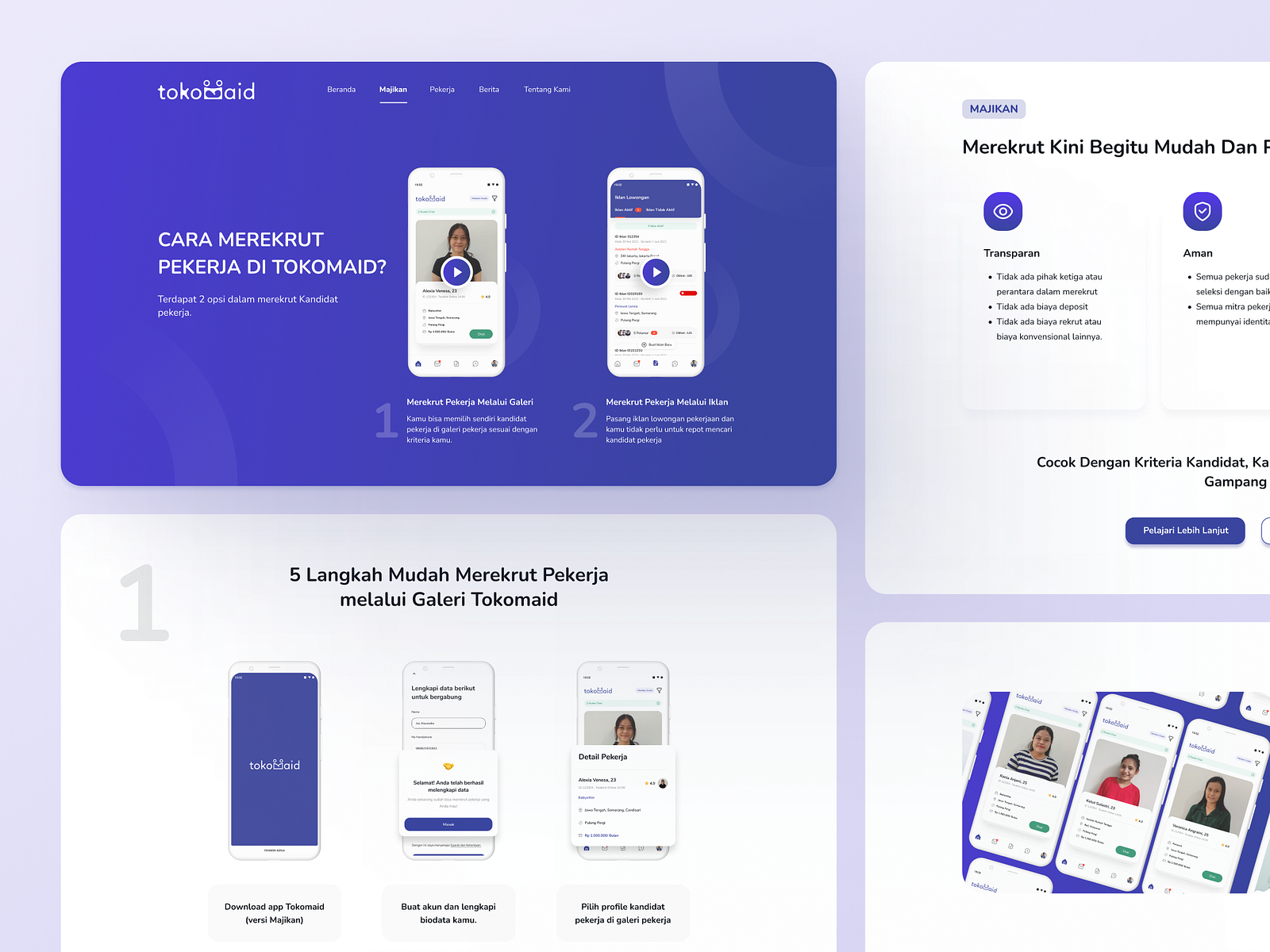 Online worker recruitment website - Website Design by Crocodic on Dribbble