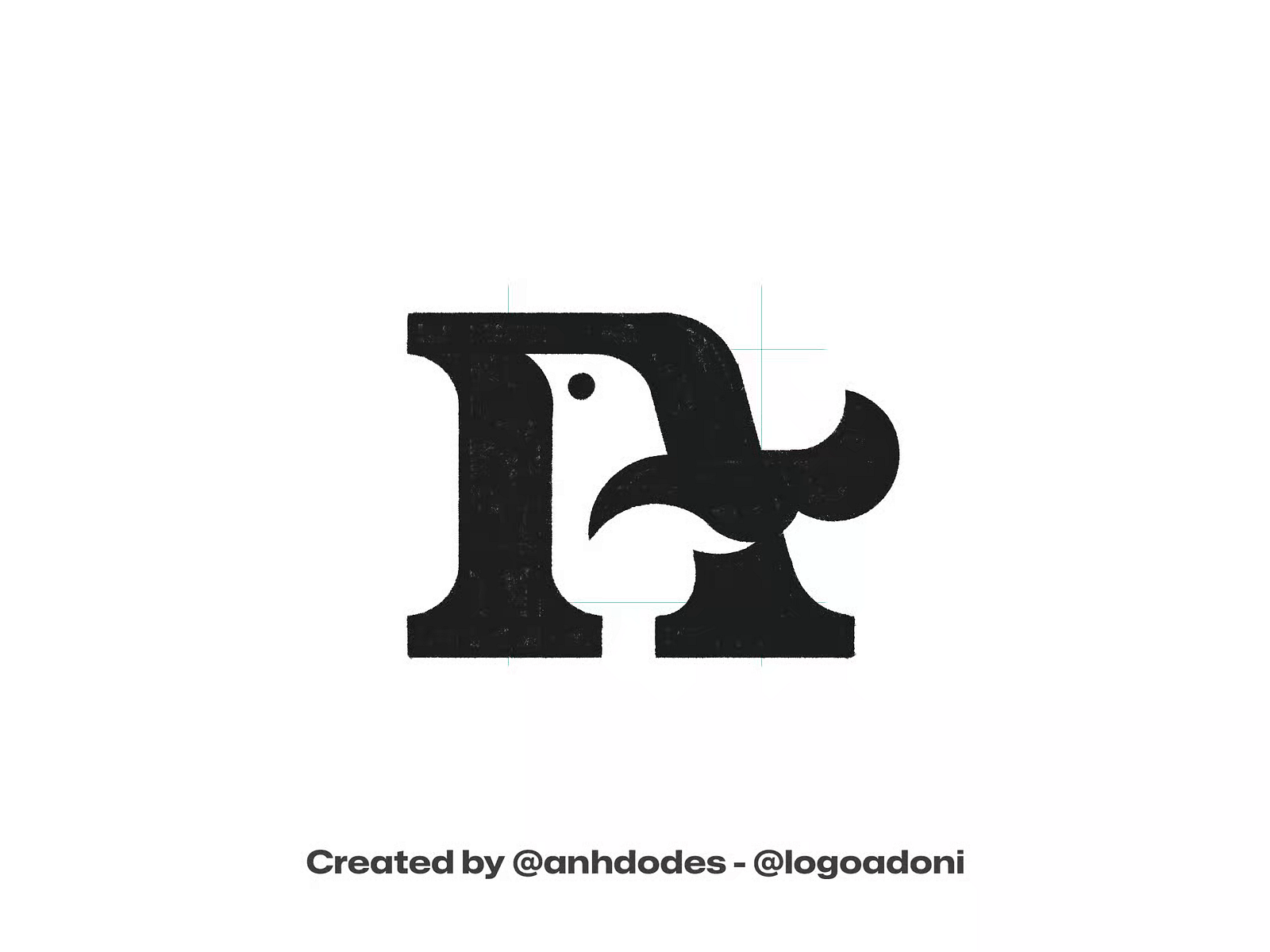 Letter A sparrow bird animal typography monogram logo for sale by Anh ...