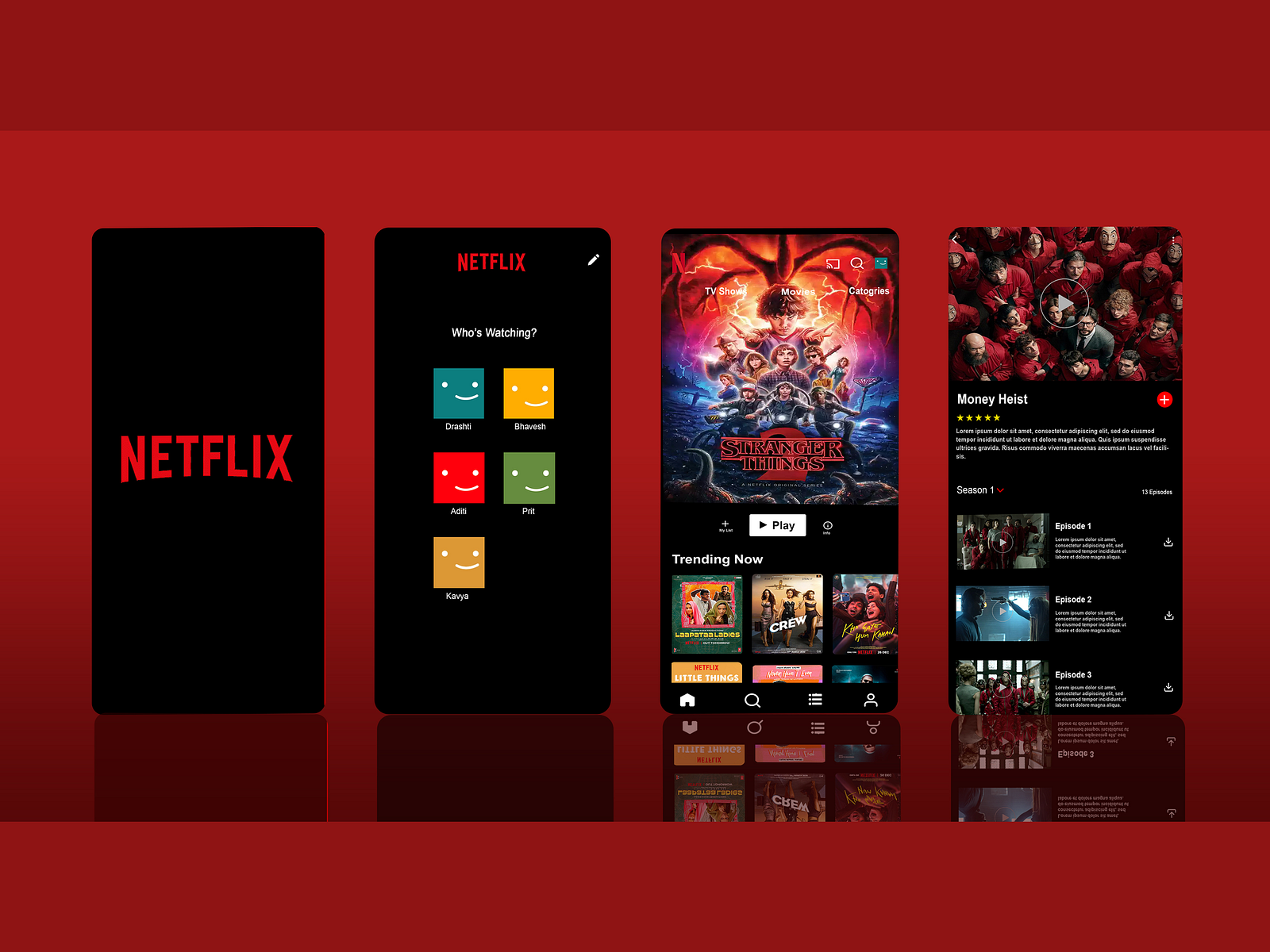 Netflix App Design by Muskan on Dribbble