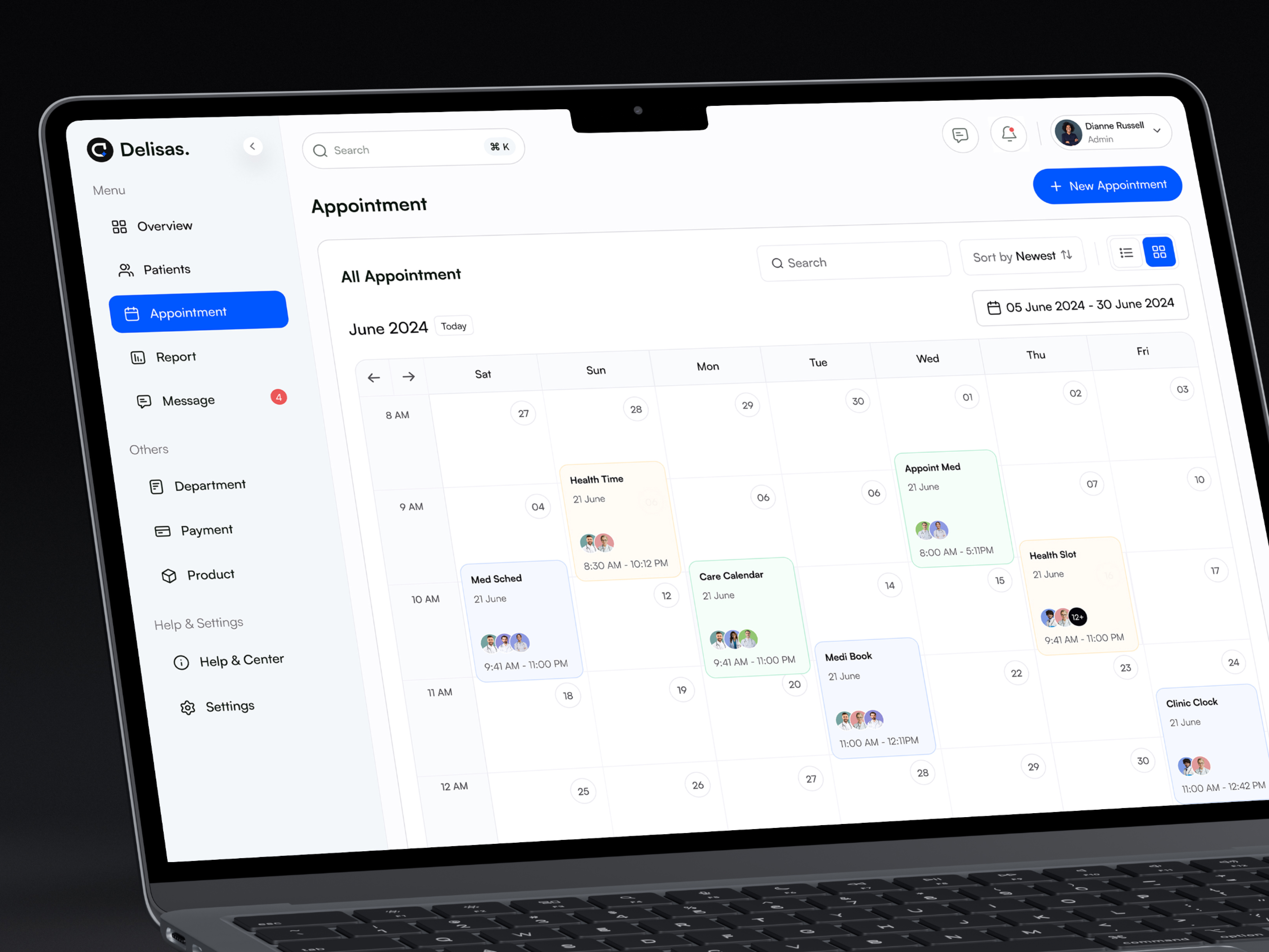 Appointment Screen for Doctor Dashboard by Delisas: UX/UI & SaaS Agency ...