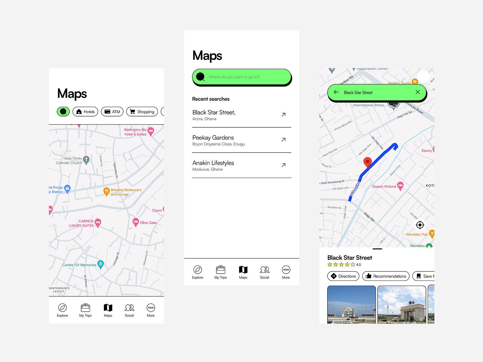 Maps Interface by Onyinyechukwu Ozohili on Dribbble
