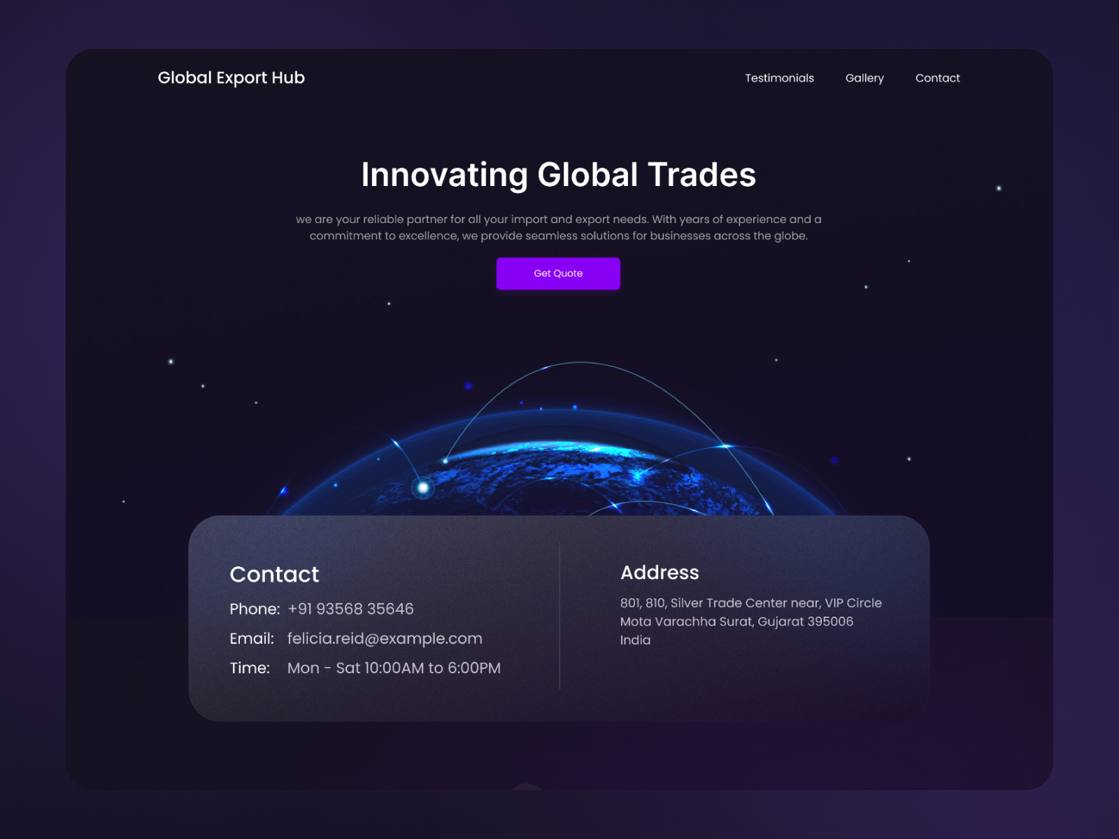 Import Export Website by DesighWithKrish on Dribbble