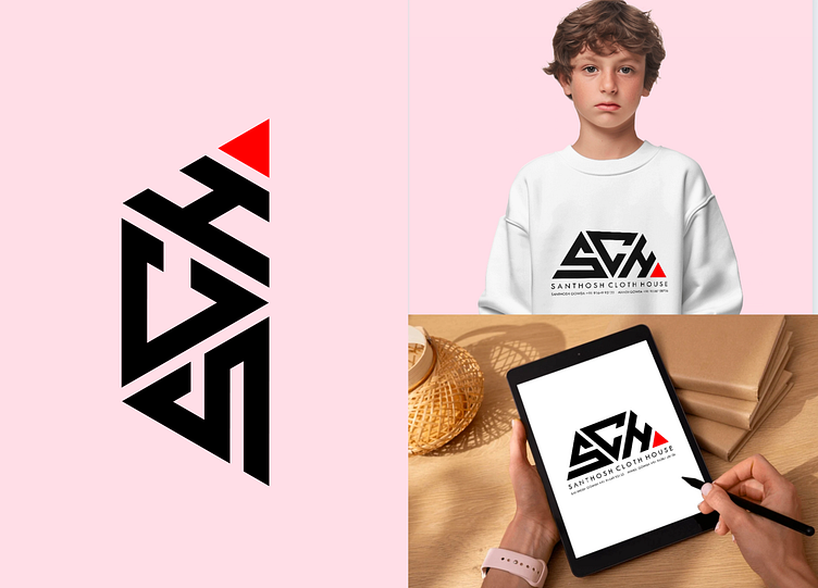 SCH Monogram type logo design by HeroicArt Designs on Dribbble