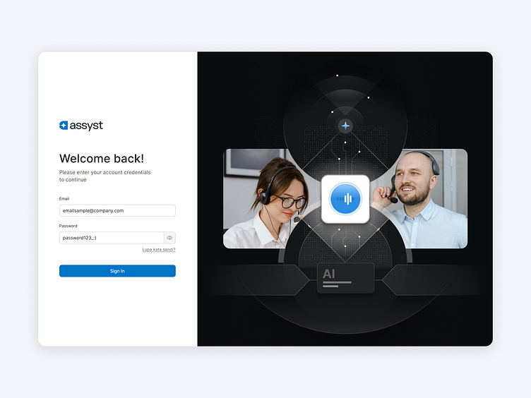 Assyst - Login Screen by Yeremias NJ for Hellow on Dribbble