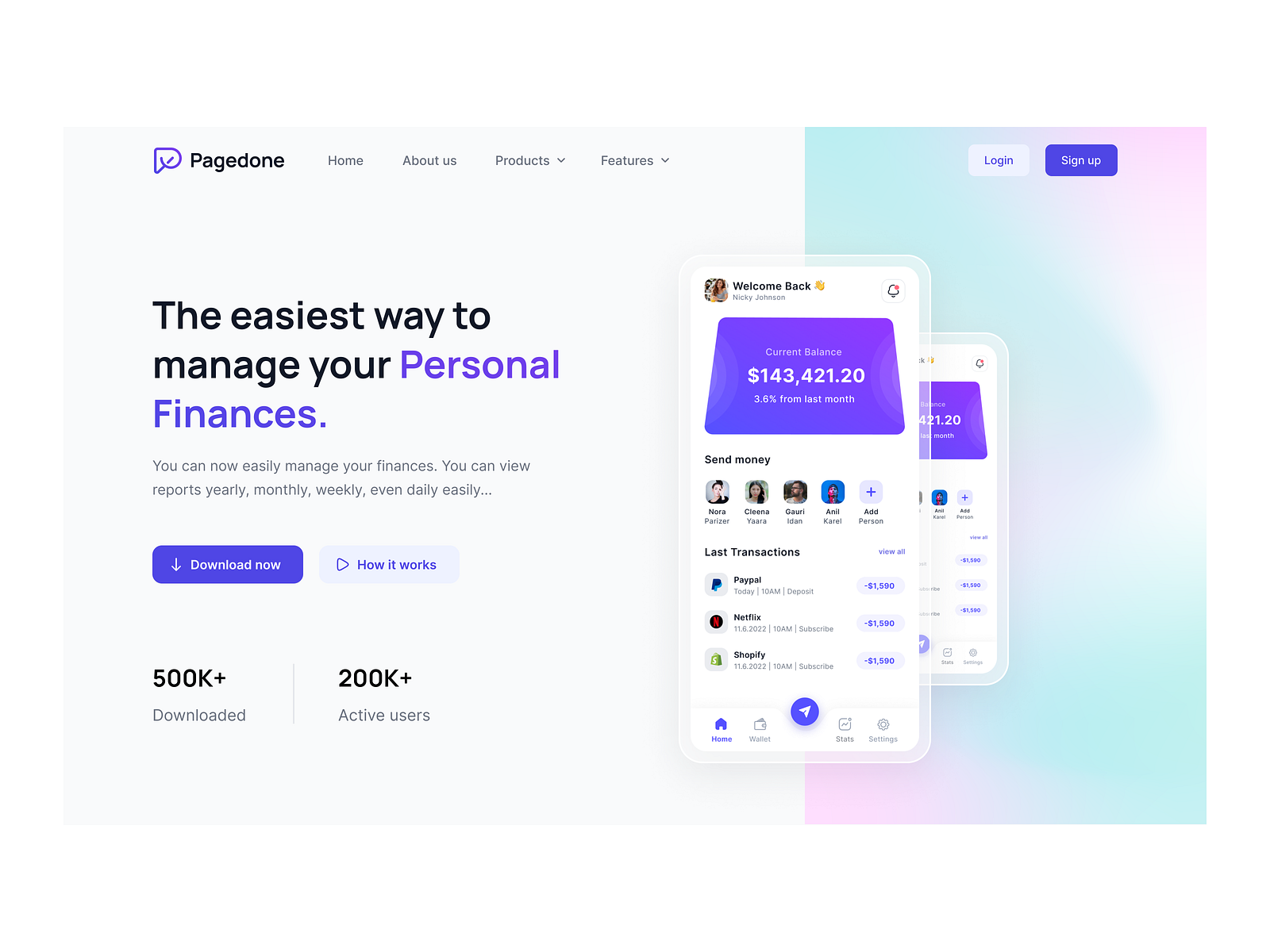 Mobile Application Hero Section with image by Pagedone on Dribbble