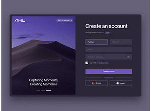 Login & Sign up - Dark Mode | UI/UX Design by Usman A. on Dribbble