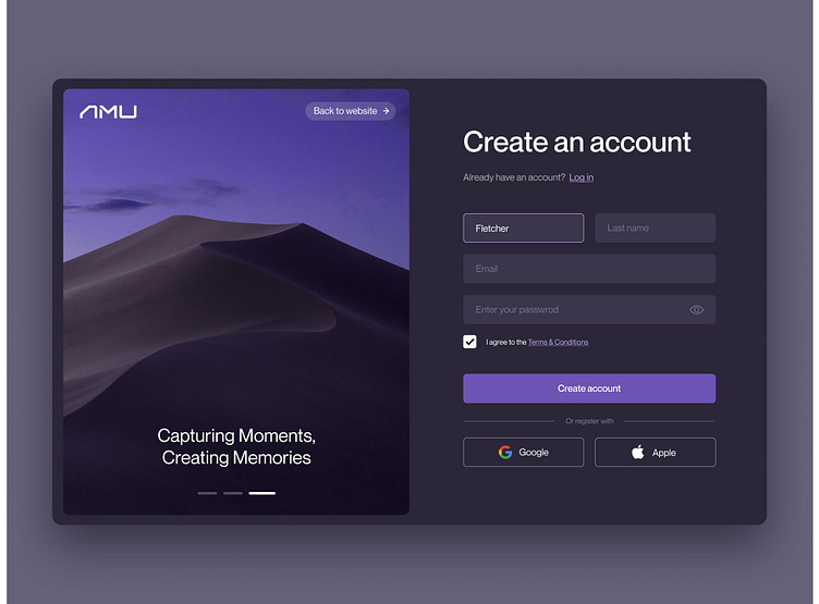 Login & Sign up - Dark Mode | UI/UX Design by Usman A. on Dribbble