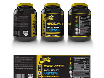 Product Label Design For a Whey Protein Supplement. by Grapho Visuals ...