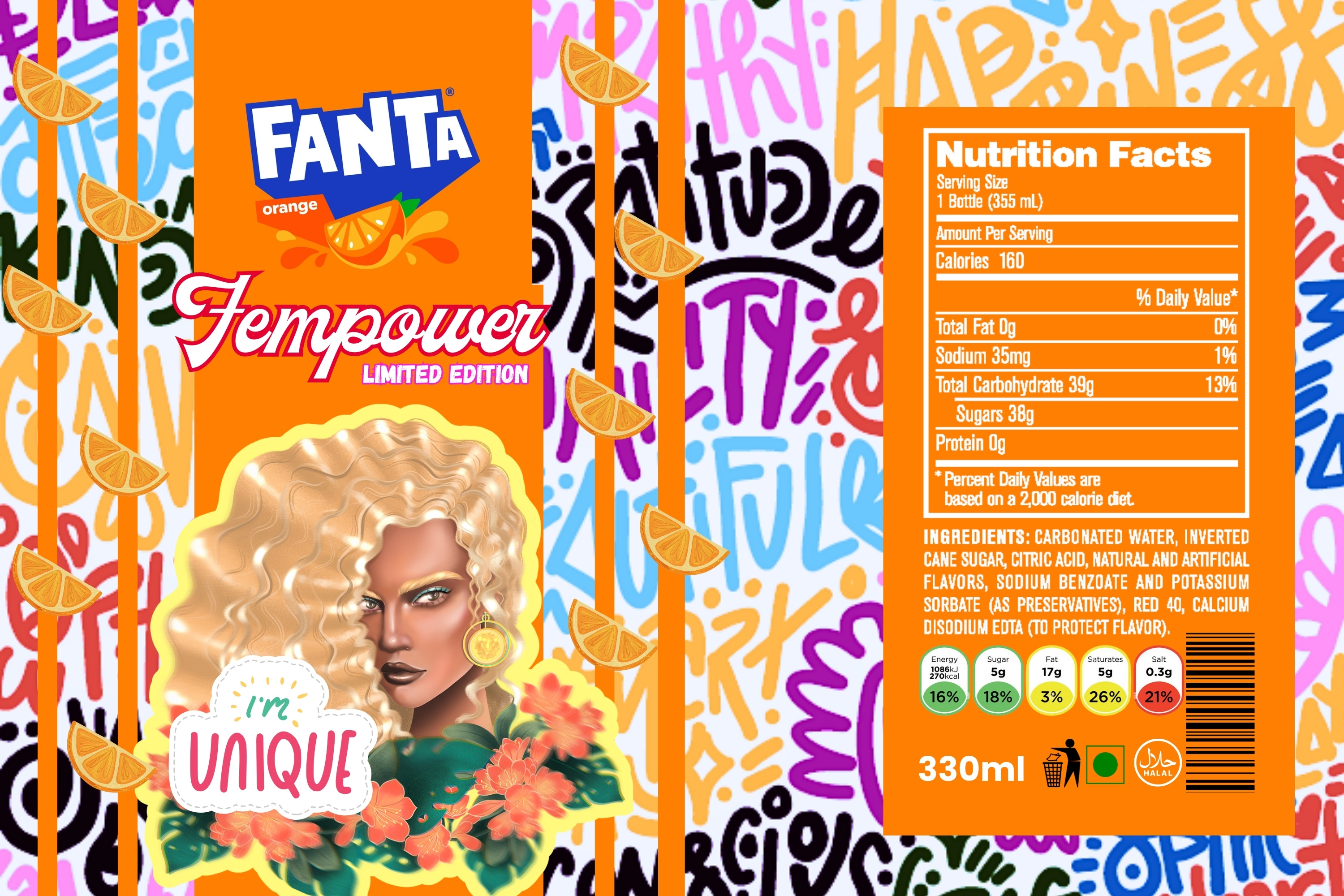 Fanta Fempower Concept Packaging Design. by Areeqa shoaib on Dribbble
