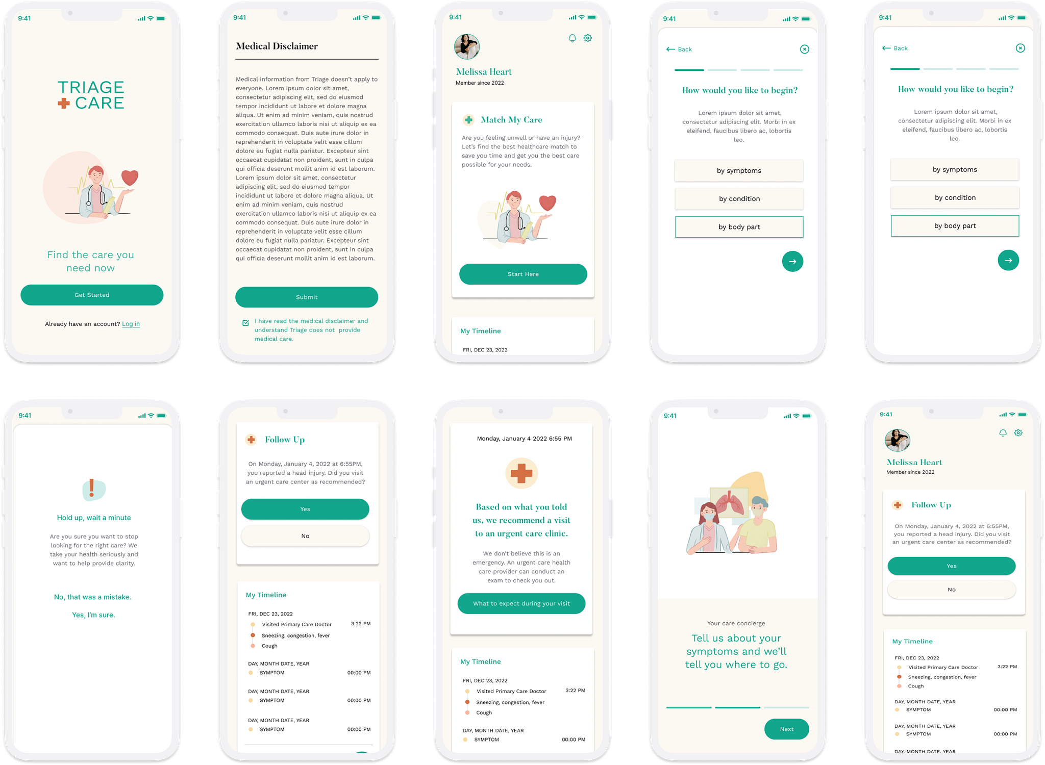 Triage Care+ by Juley Thuy Le on Dribbble