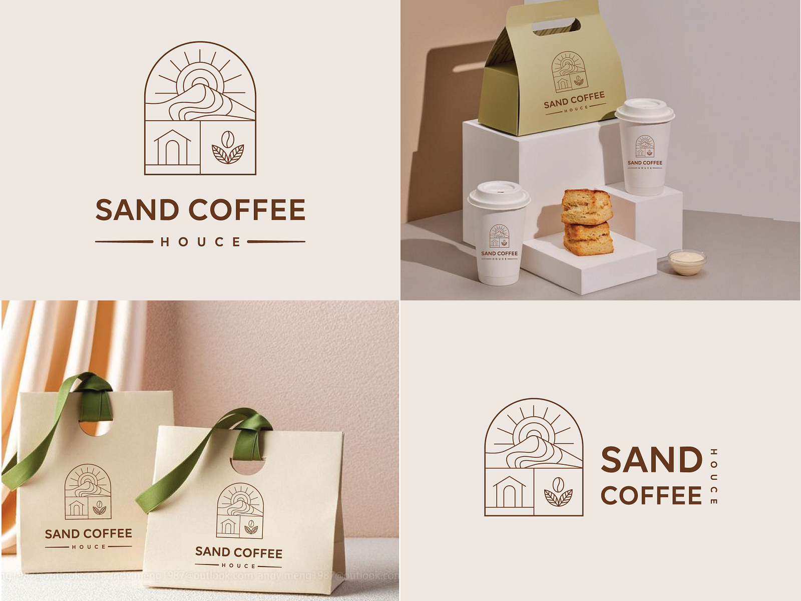 SAND COFFEE HOUCE Logo Design by Abdul Momin on Dribbble