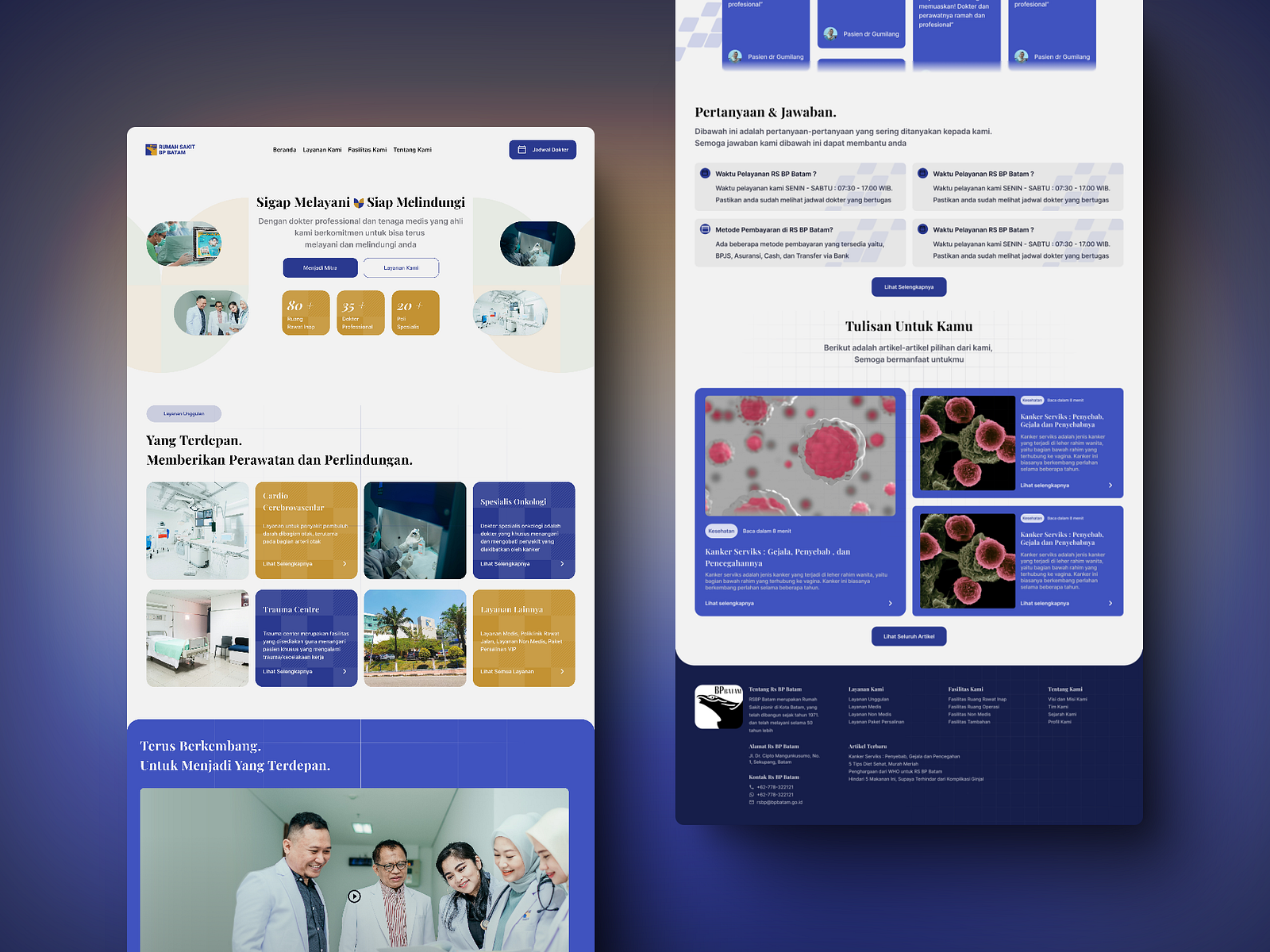 Modern Hospital Company Profile Web Design by Iqbal Nurrofiq on Dribbble