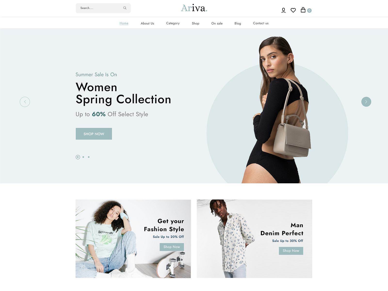 Ariva Fashion Website Design by DIVYA on Dribbble