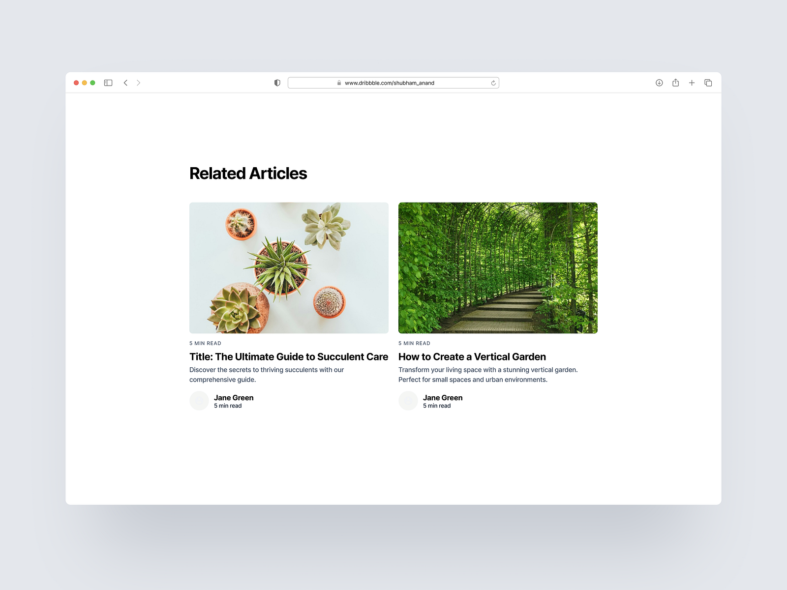 Articles Page UI Design by Shubham Anand on Dribbble