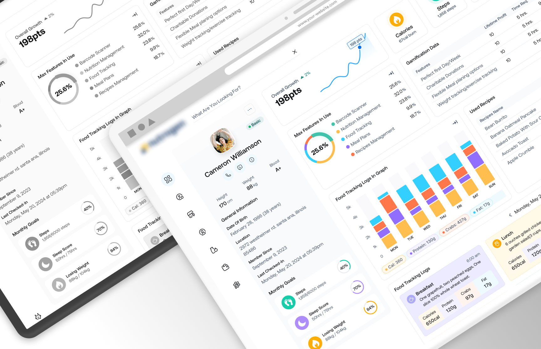 User Profile Dashboard Redesign - Fitness Web App by Sagar Shakya on ...
