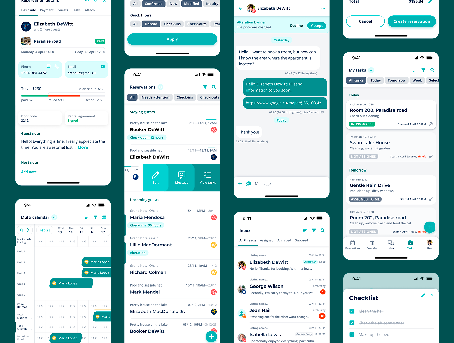 Hostaway mobile app by Nadezhda Abaneeva on Dribbble