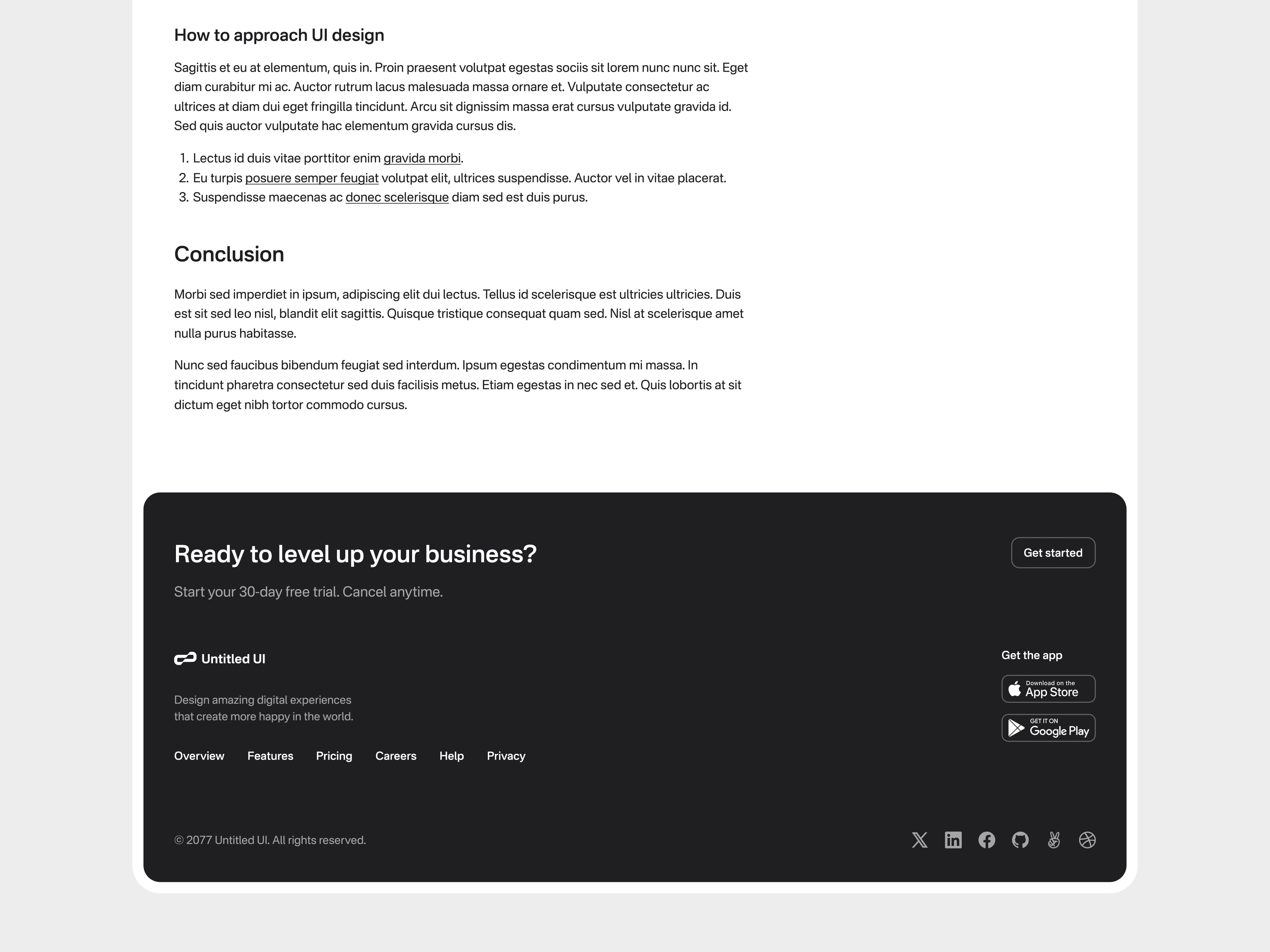 Minimal blog — Untitled UI by Jordan Hughes® on Dribbble
